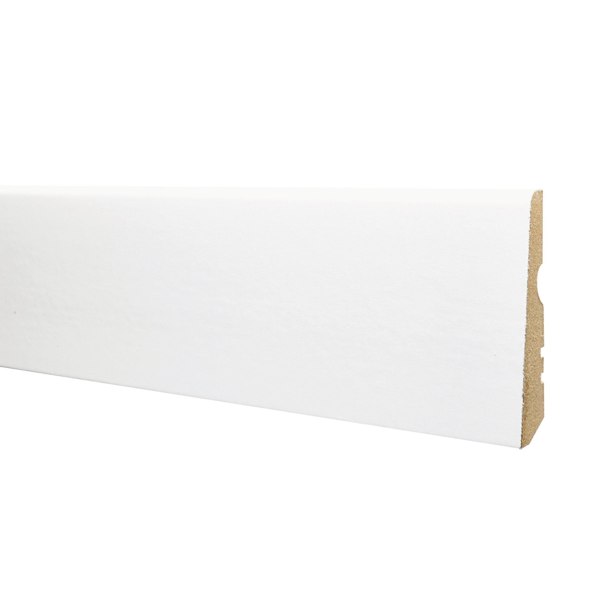 Battiscopa Classic in mdf bianco spessore 15 x H 70 x L 2400 mm | Leroy ...