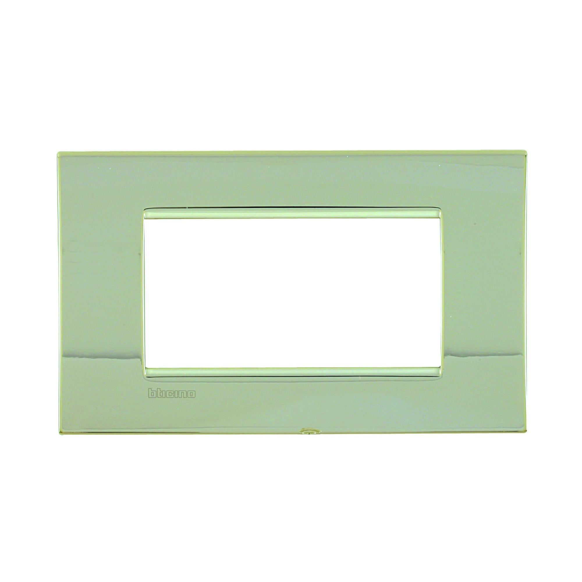 Placca BTICINO Living light 4 moduli oro | Leroy Merlin