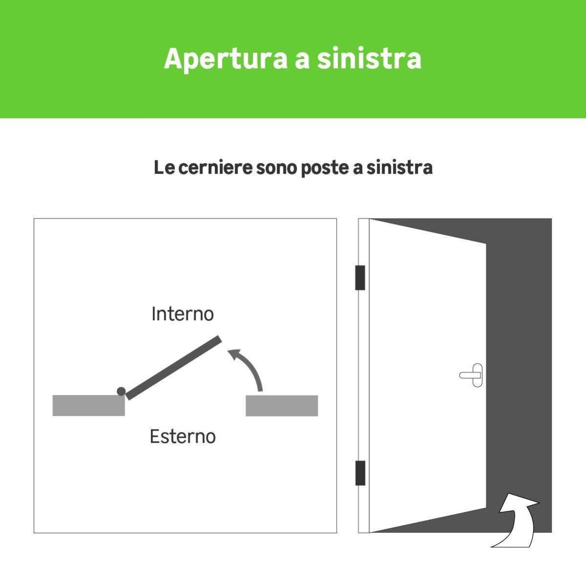 Porta a battente Chelsea bianco L 70 x H 210 cm sinistra | Leroy Merlin