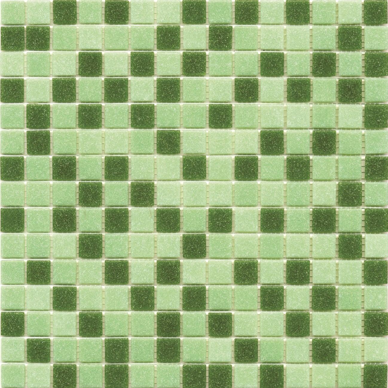 Mosaico pasta di vetro Classic mix Green verde sp. 4 mm. | Leroy Merlin