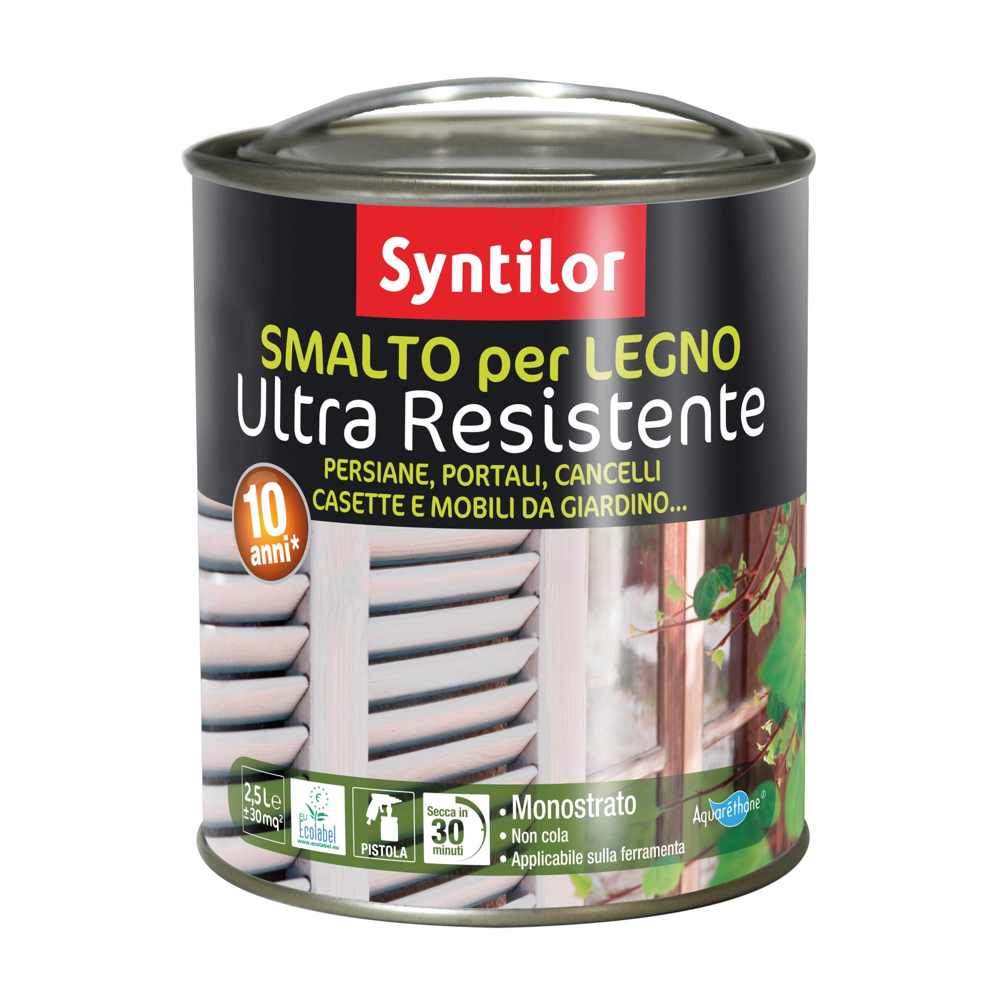 Smalto per legno da esterno base acqua SYNTILOR grigio 2.5 L | Leroy Merlin