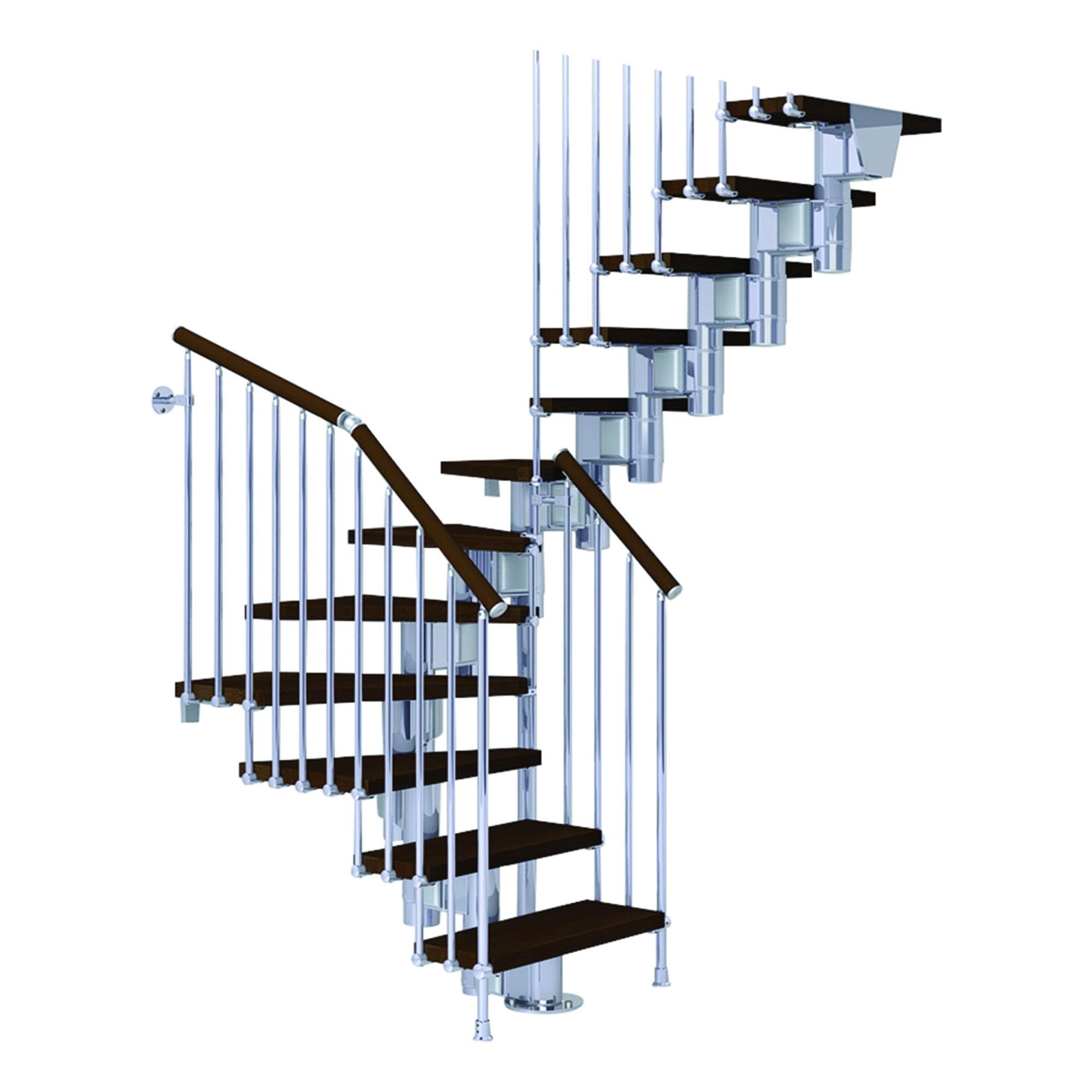 Scala dritto Long FONTANOT, larghezza 65 cm, struttura in acciaio cromo ...