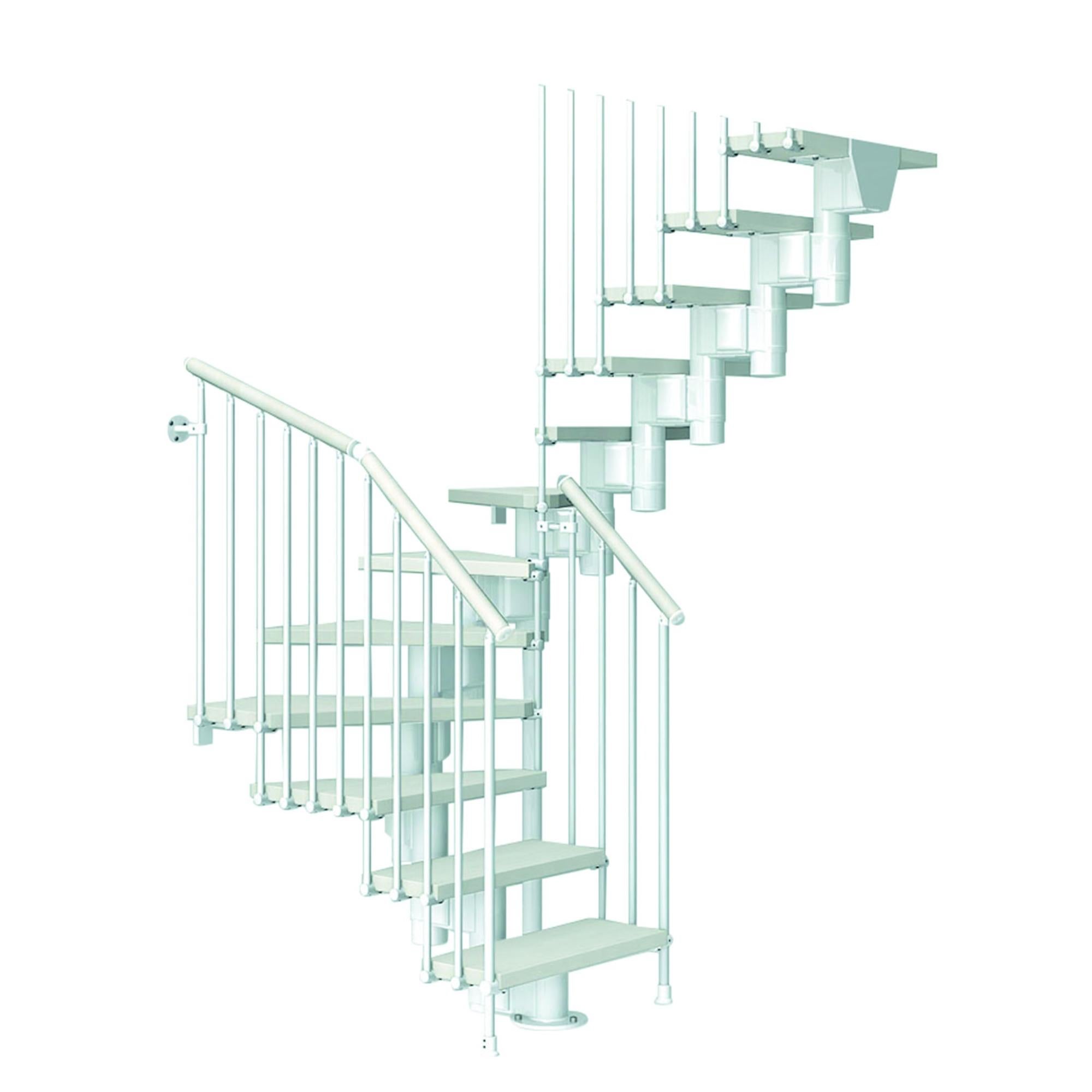 Scala 2/4 di giro Long FONTANOT, larghezza 75 cm, struttura in acciaio ...