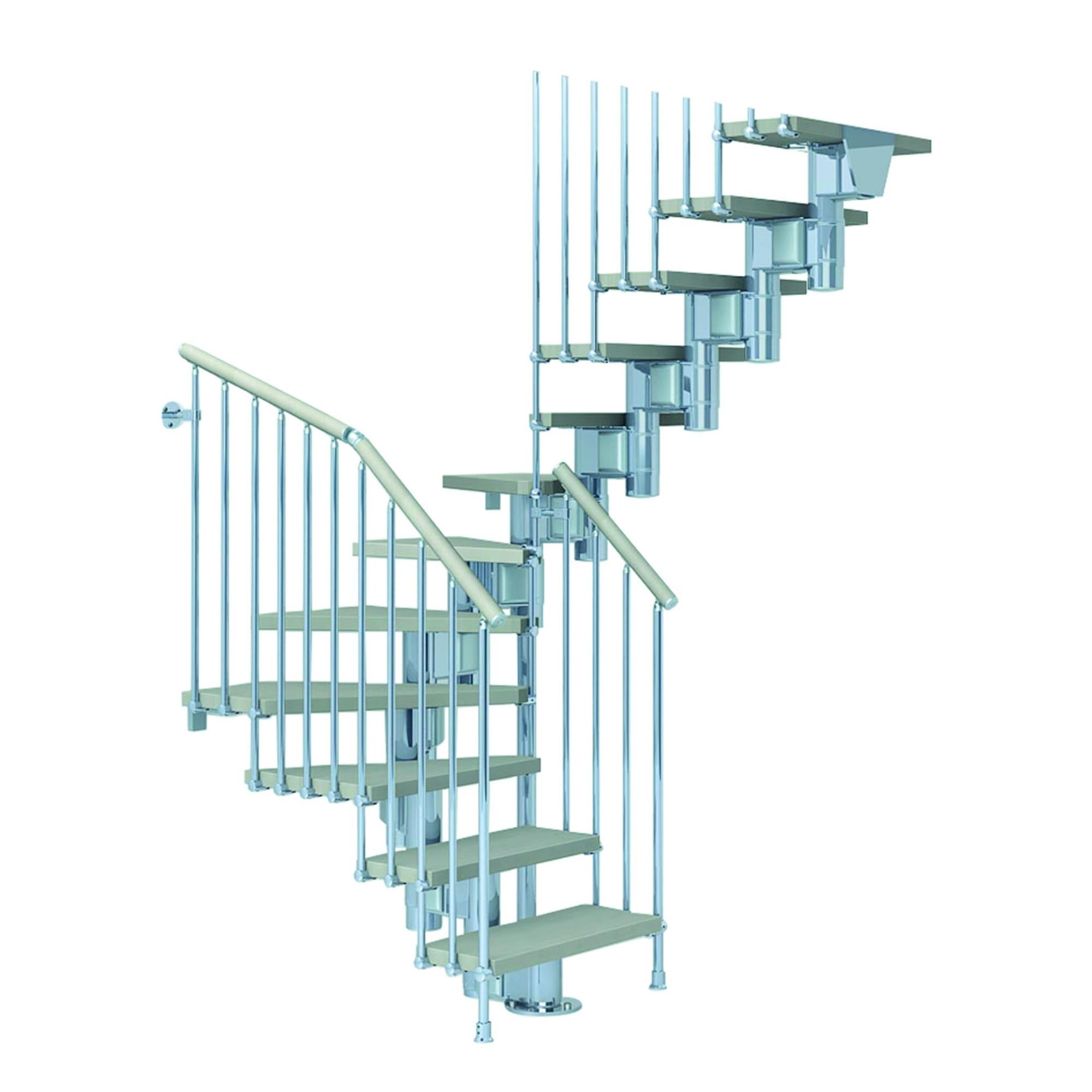 Scala dritto Long FONTANOT, larghezza 75 cm, struttura in acciaio cromo ...