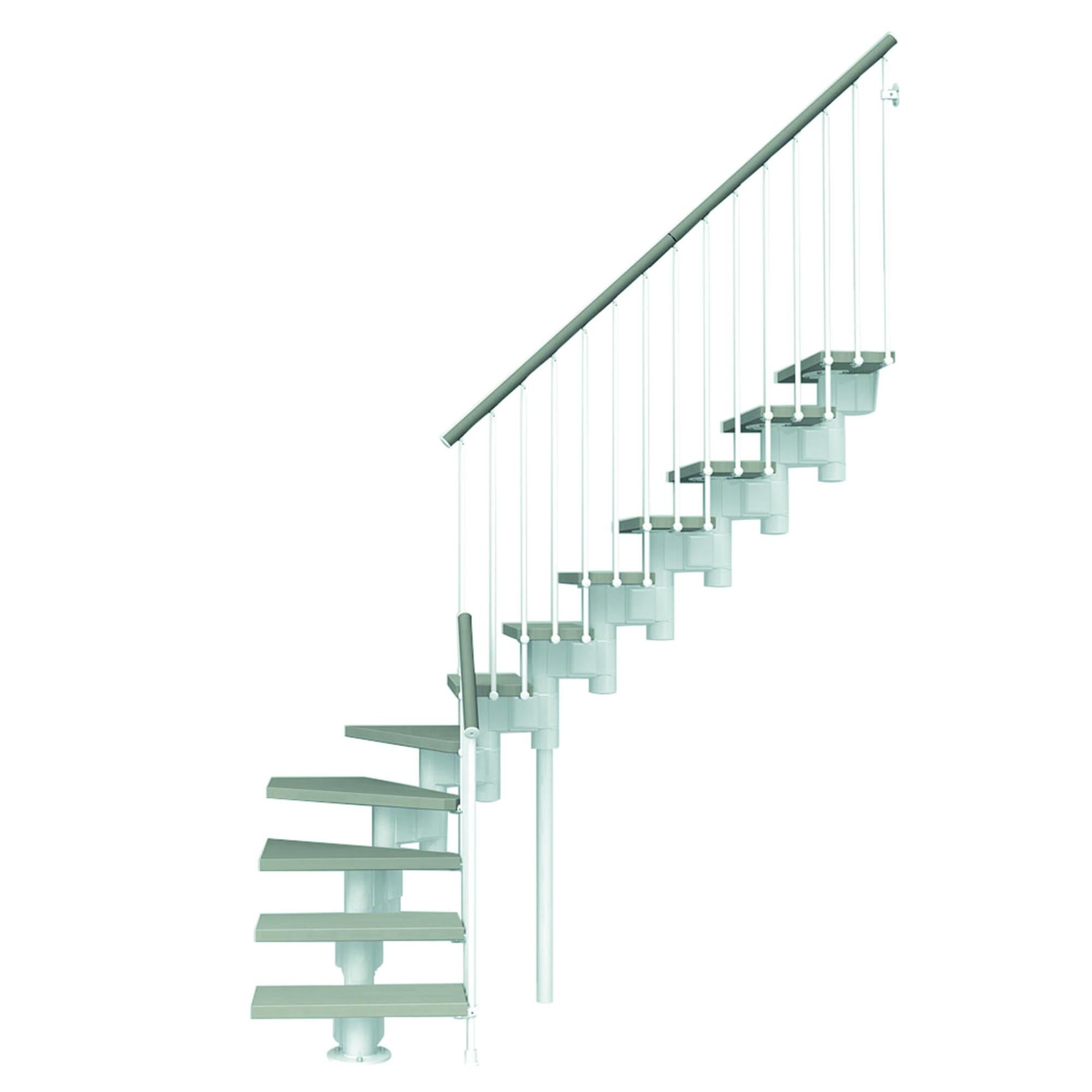 Scala a rampa ¼ di giro Long FONTANOT, larghezza 90 cm, struttura in ...