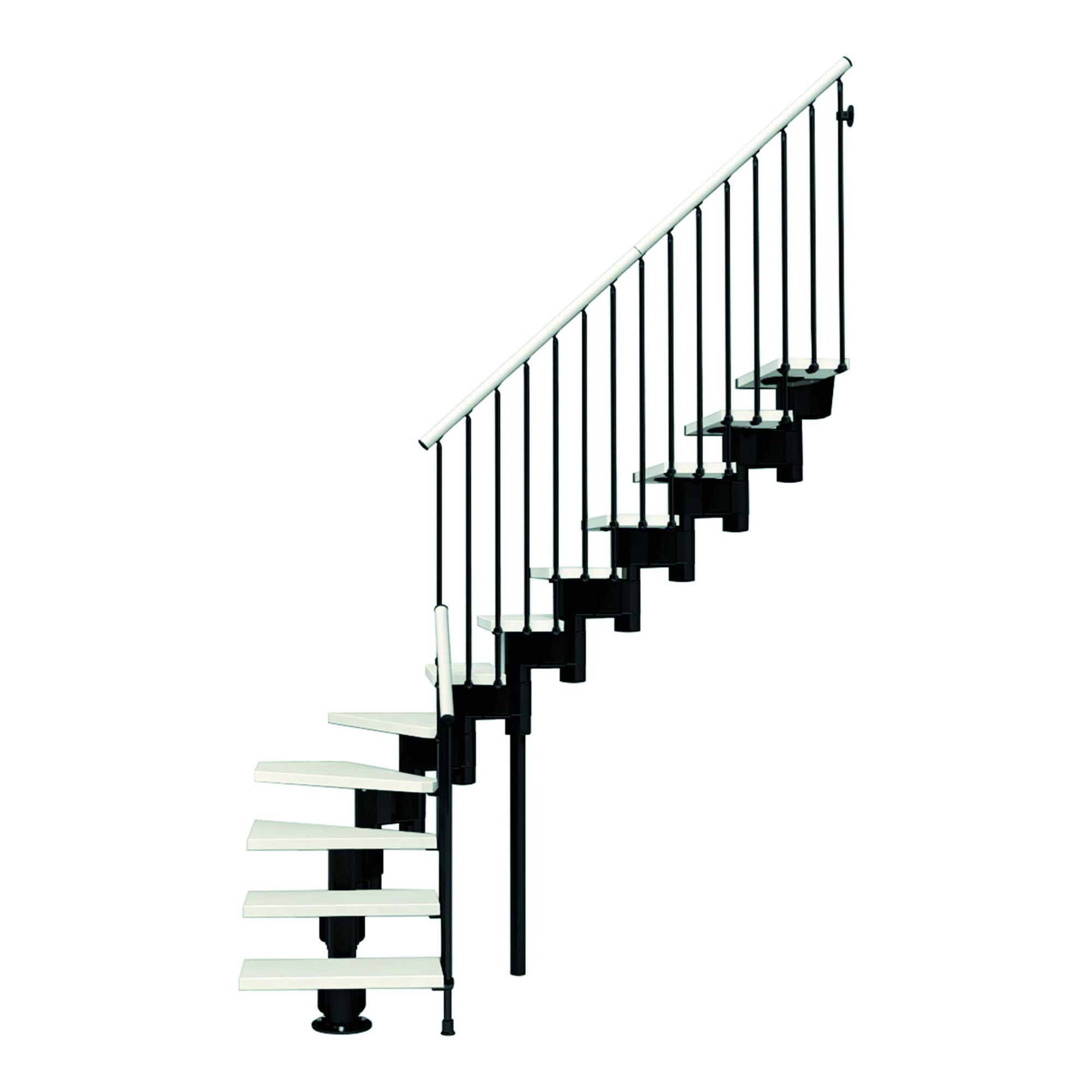 Scala 2/4 di giro Long FONTANOT, larghezza 90 cm, struttura in acciaio ...