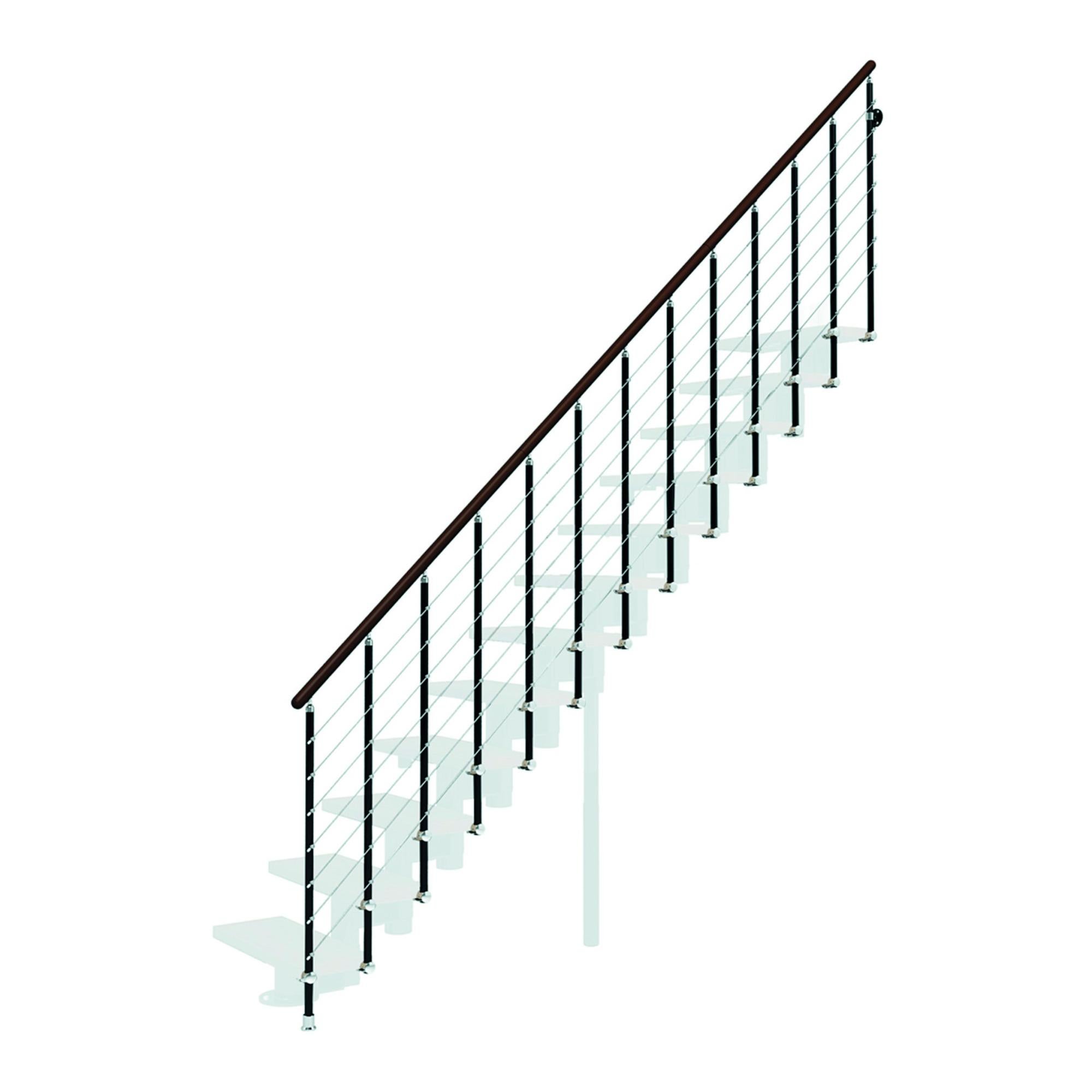 Parapetto Long tube in pvc faggio e metallo nero H 1000 mm | Leroy Merlin