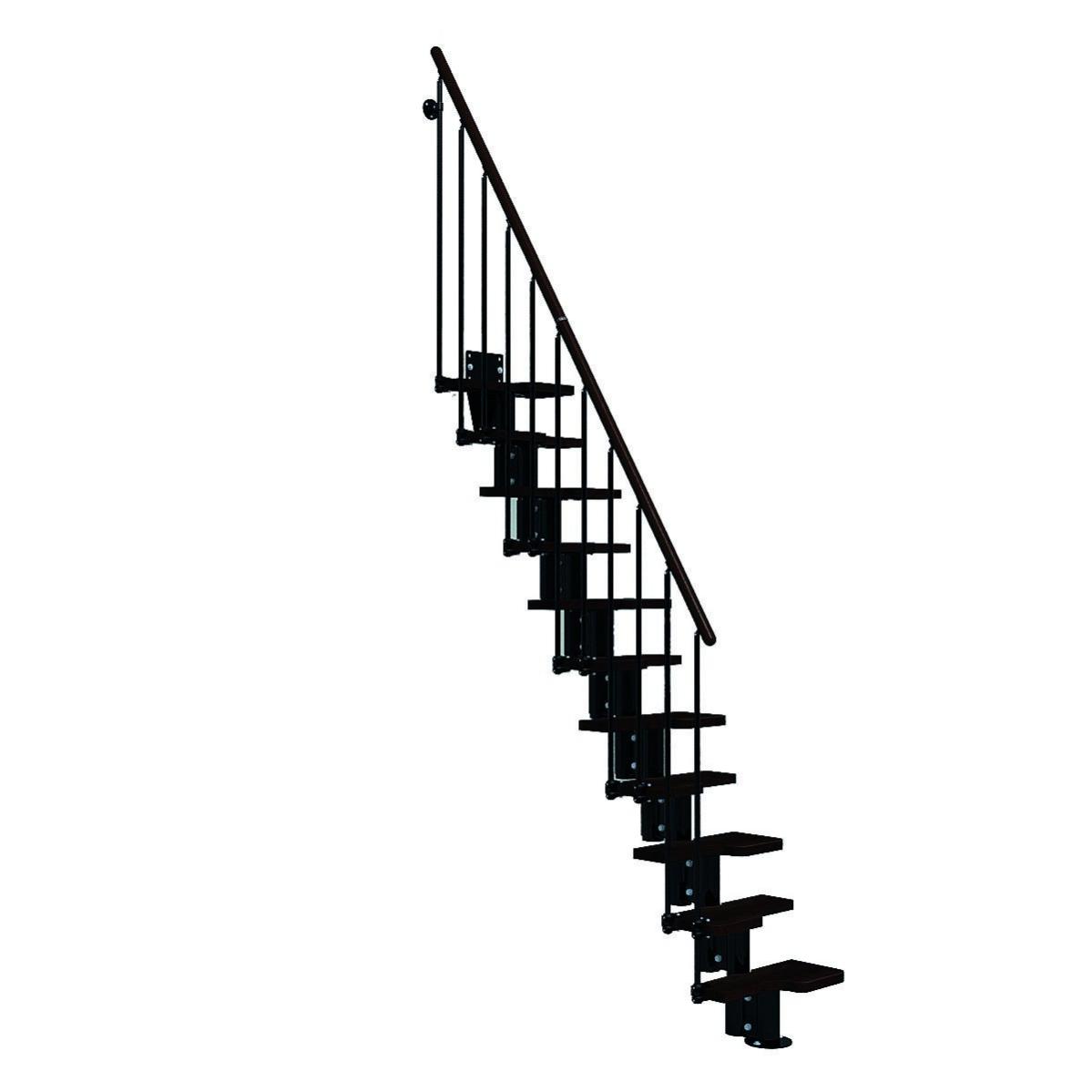 Parapetto Mini in pvc faggio e metallo nero L 1200 mm H 50 mm | Leroy ...