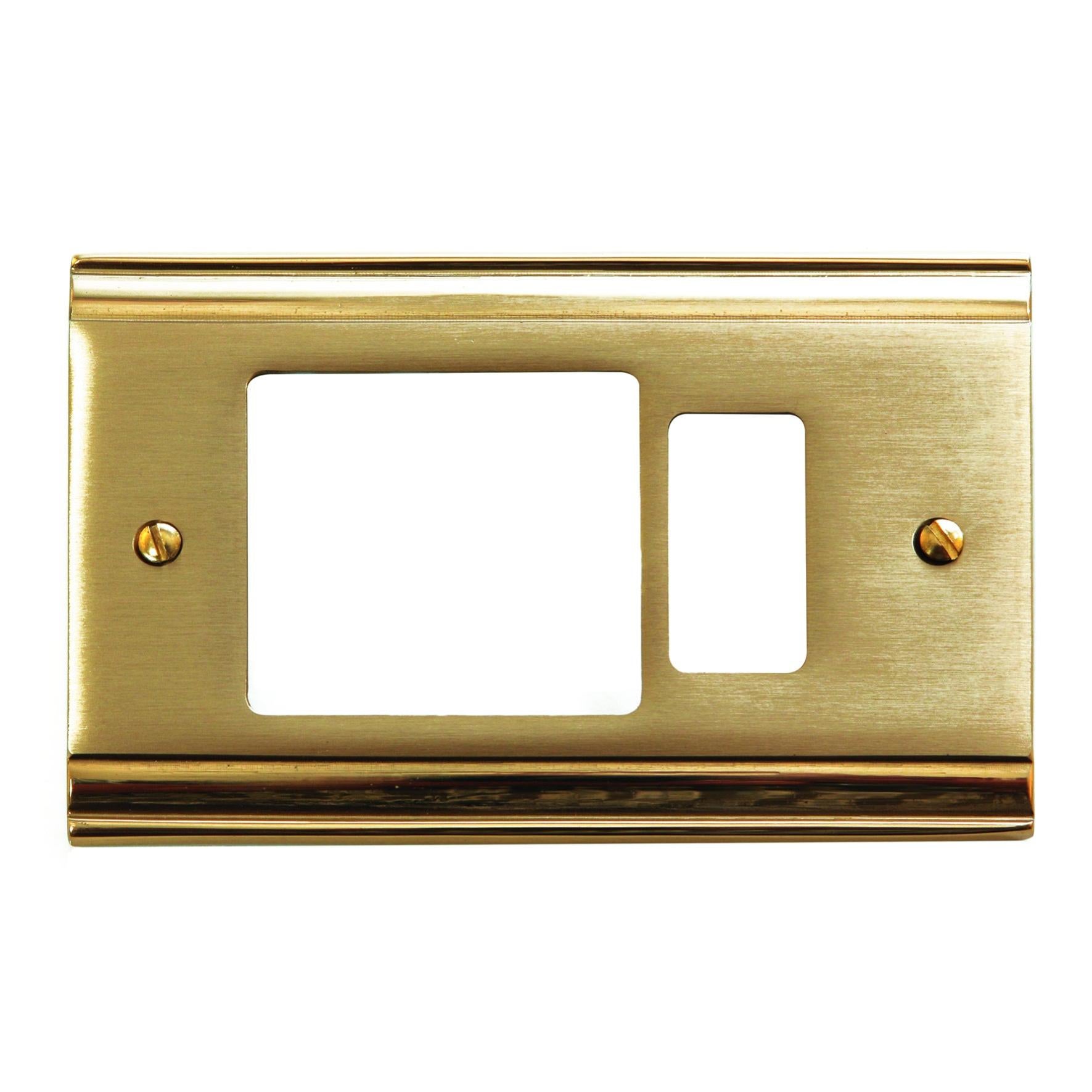 Placca CAL Magic 2 moduli ottone | Leroy Merlin