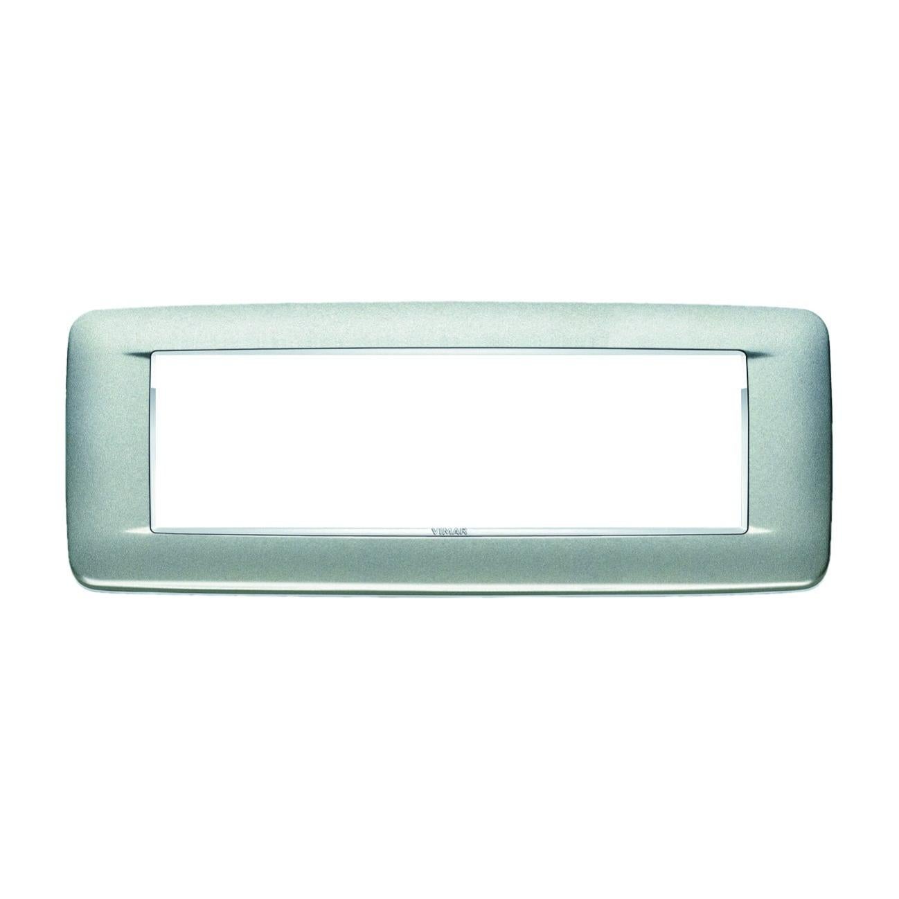 Placca VIMAR Eikon 7 moduli argento opaco | Leroy Merlin