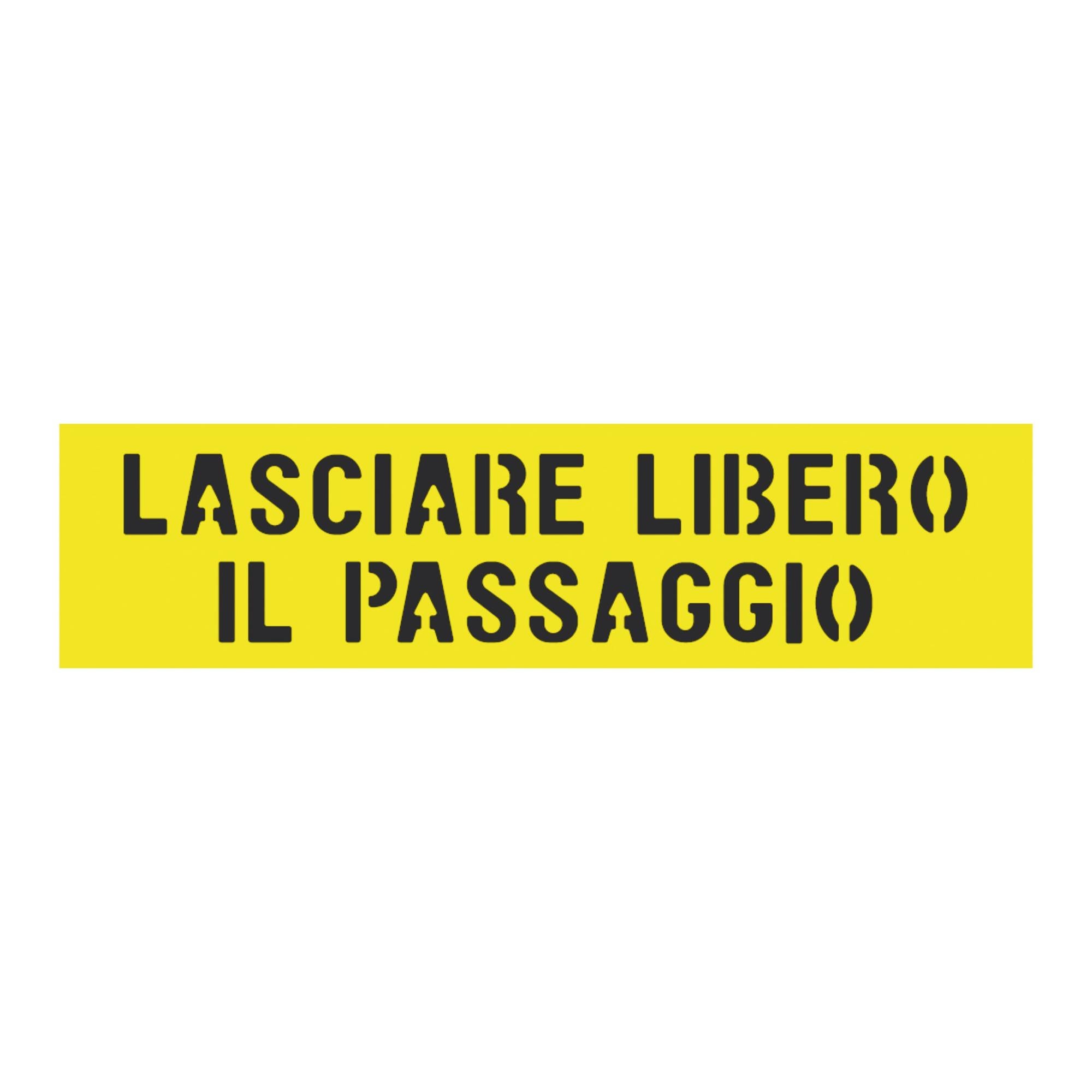 Cartello segnaletico Lasciare libero il passaggio polipropilene x 16 cm ...