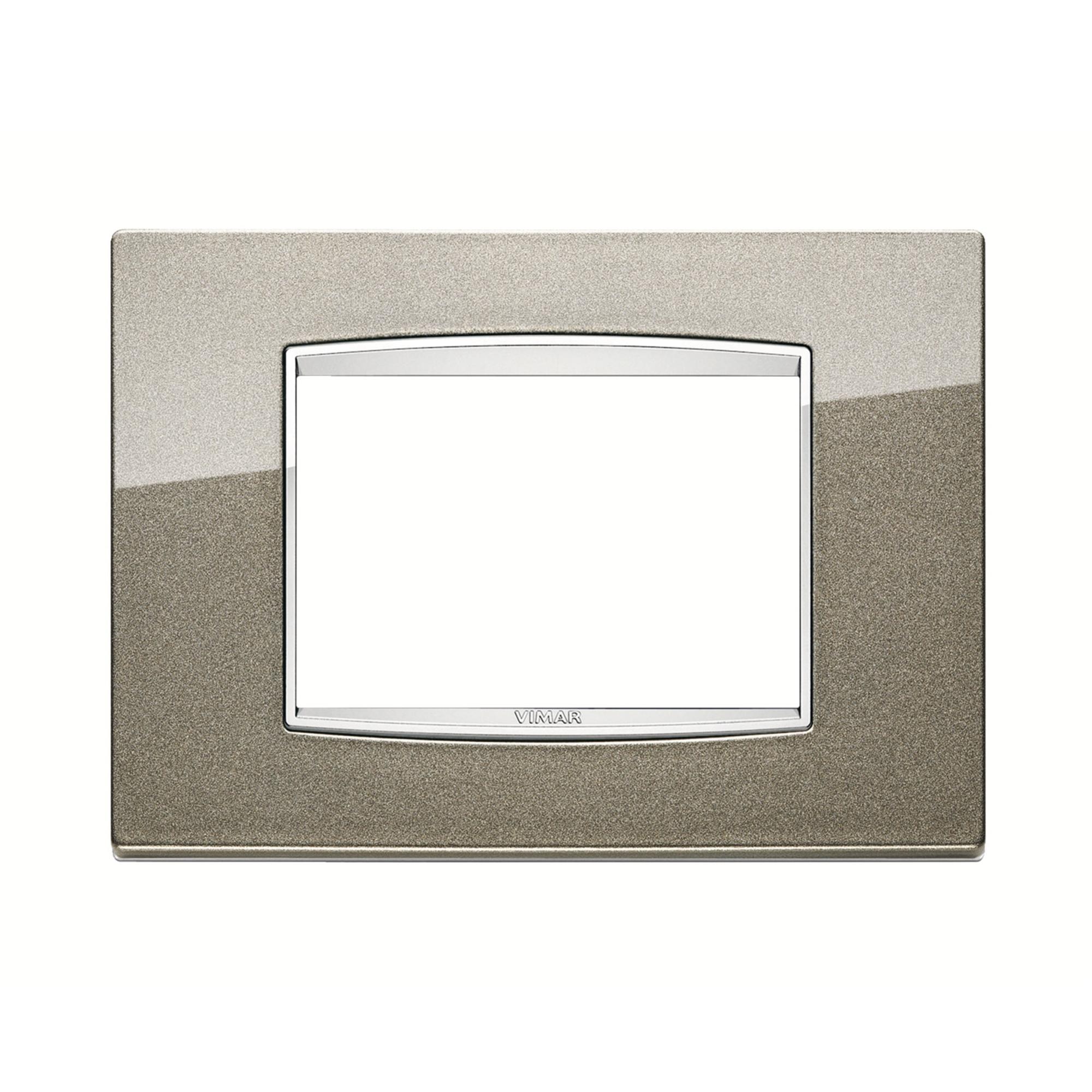 Placca Eikon VIMAR 3 moduli titanio metallizzato | Leroy Merlin