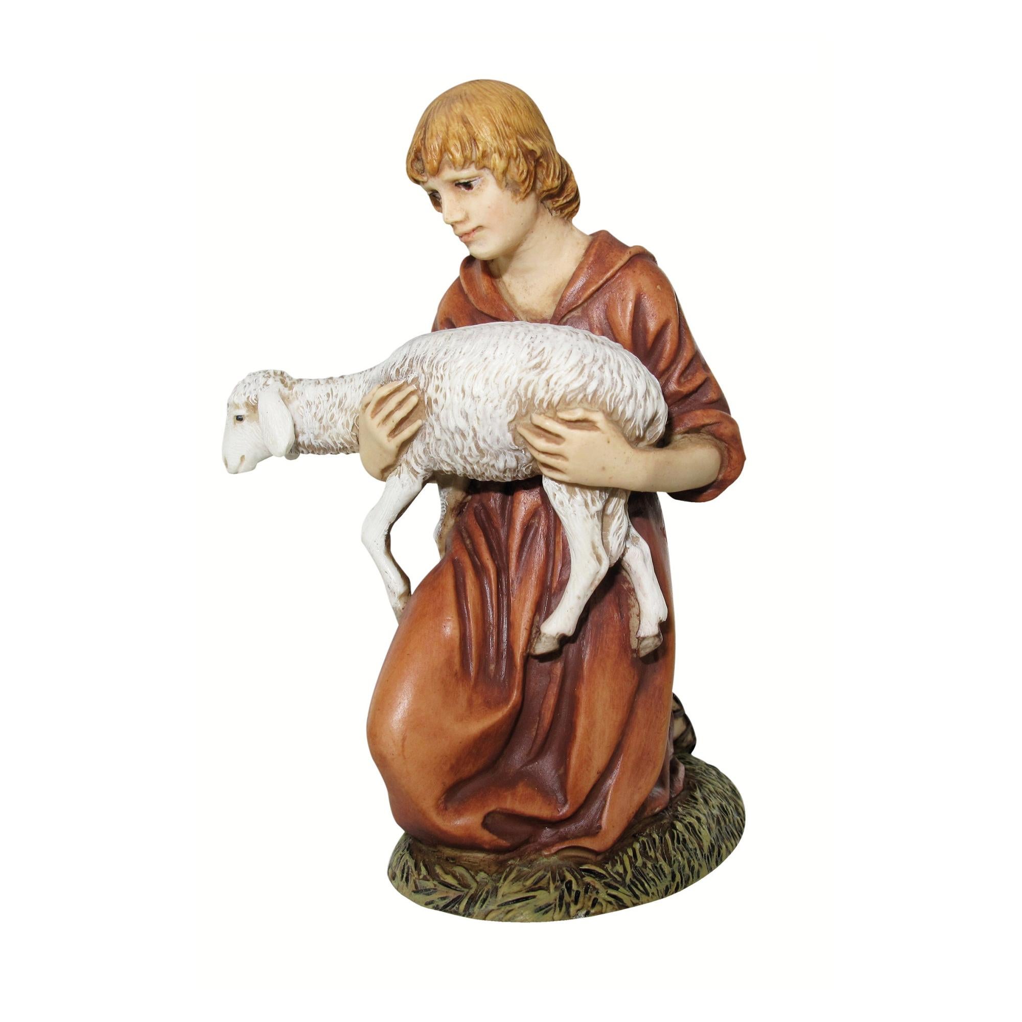 Pastore con agnello in resina H 10 cm | Leroy Merlin