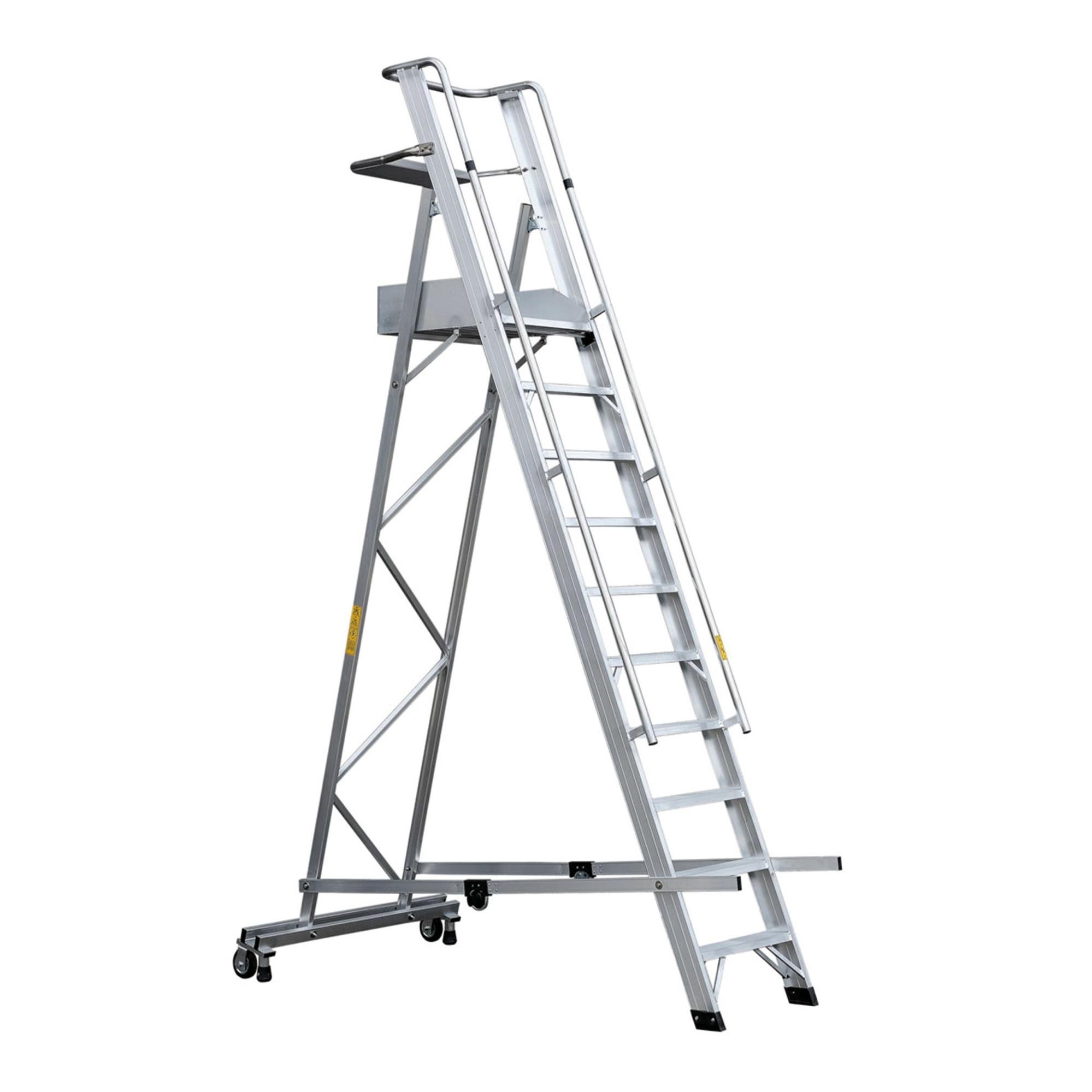 Scala a castello GIERRE Serie 7 Professional in alluminio 10 gradini ...