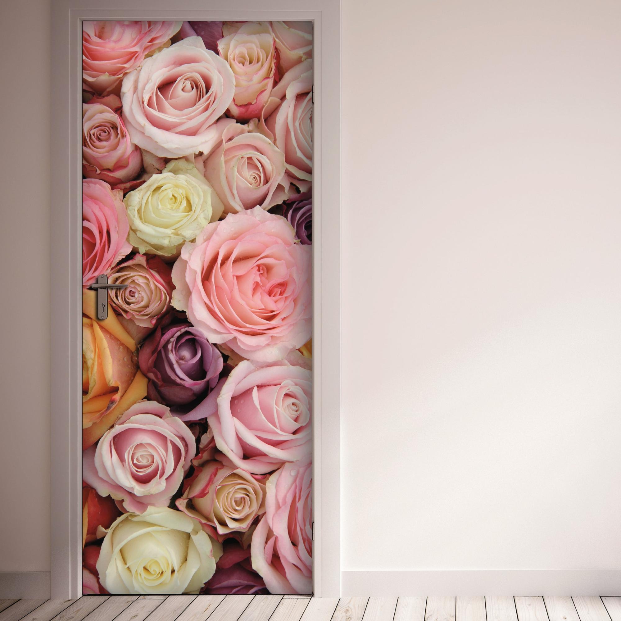 Sticker Colorful roses 83x210 cm multicolore | Leroy Merlin