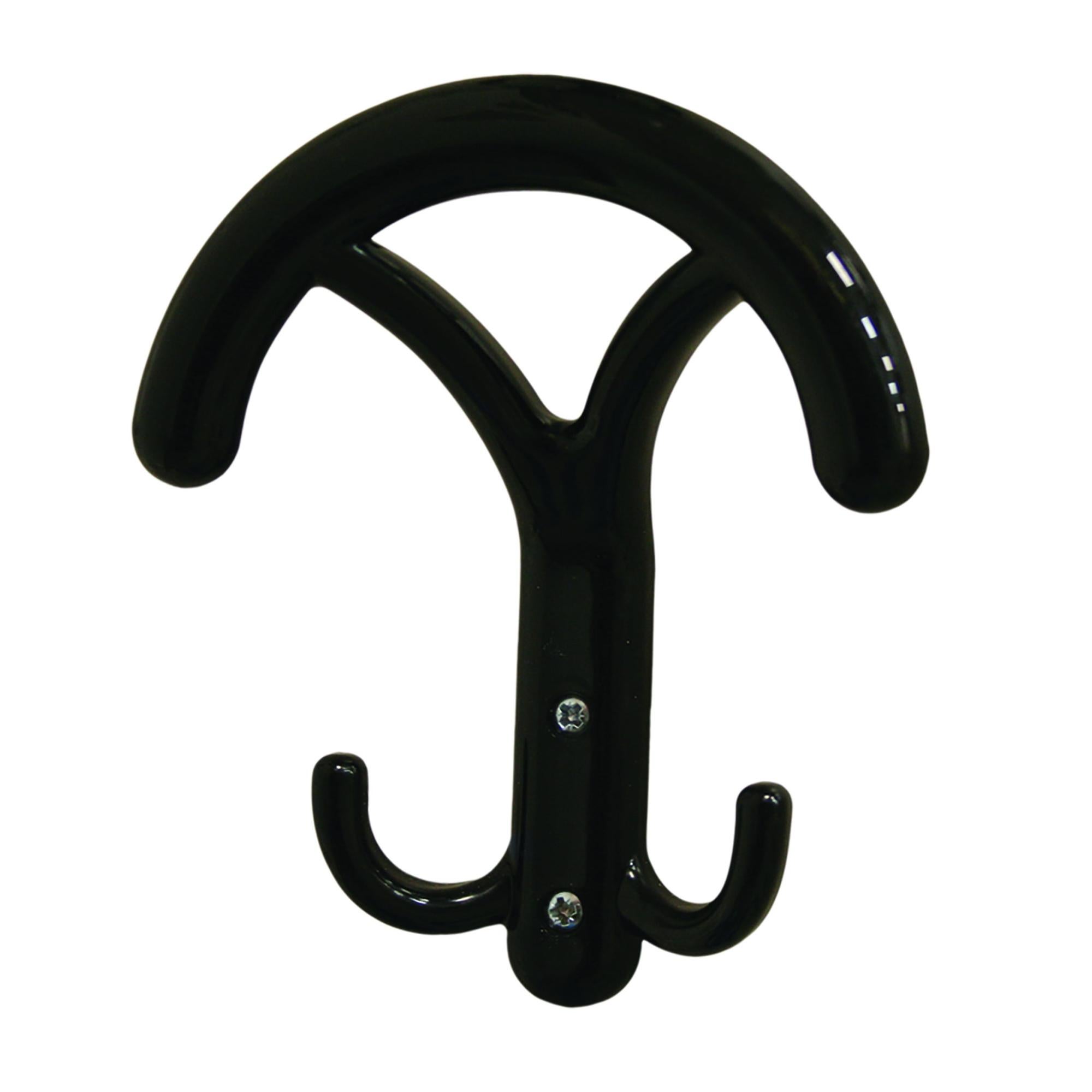 Gancio in plastica nero lucido 3 ganci L 11.5 x H 14 cm | Leroy Merlin