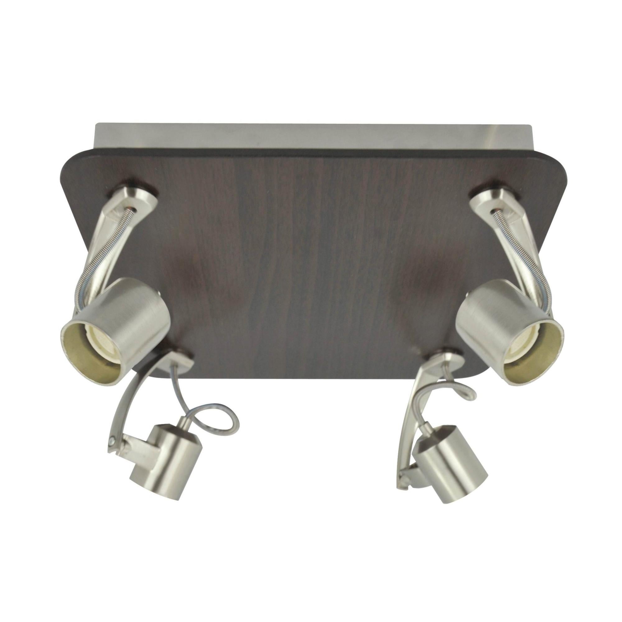 Faretto decorativo senza fonte luminosa 4 luci Mario cromo GU10 42W ...