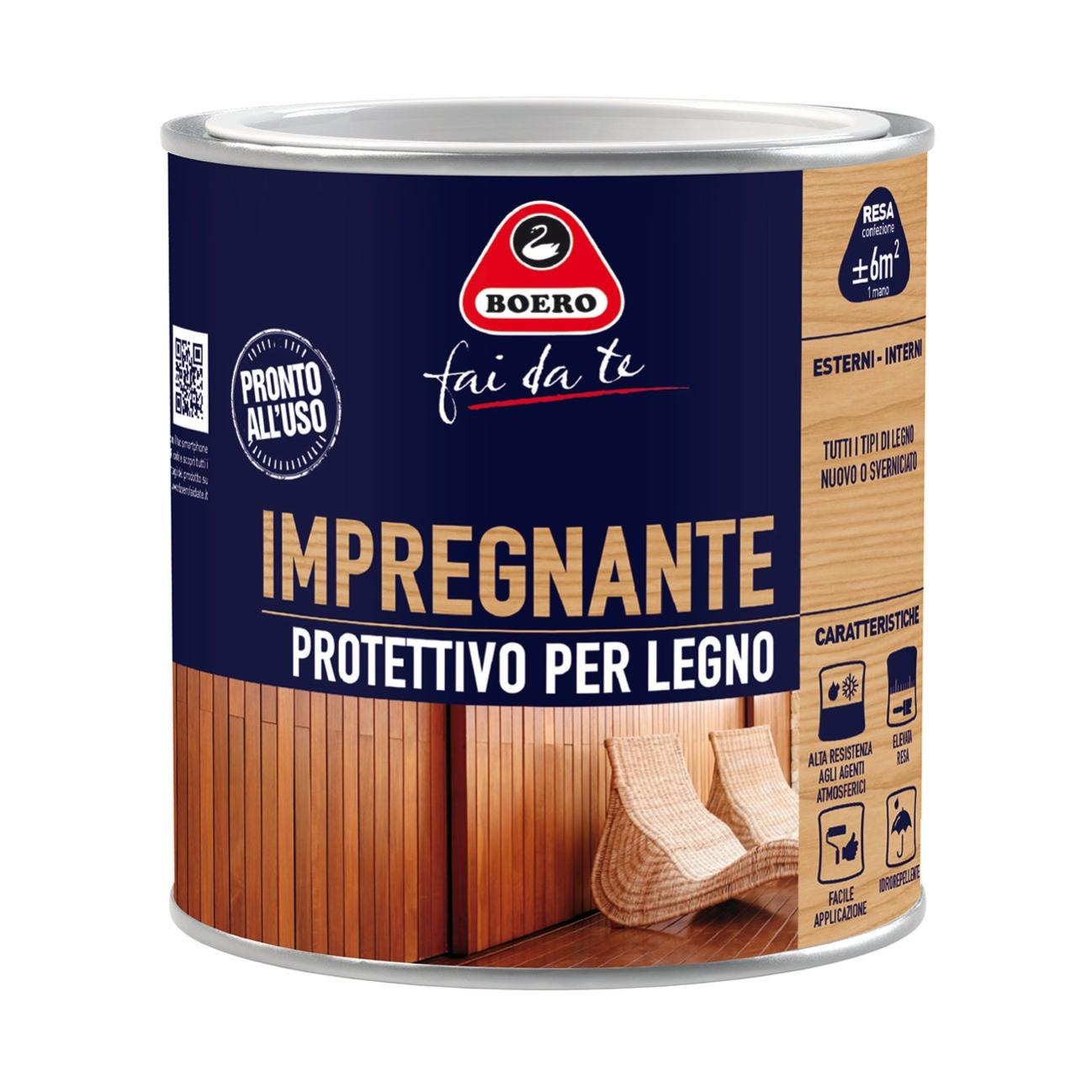 Impregnante per legno da esterno a base solvente BOERO FAI DA TE ...