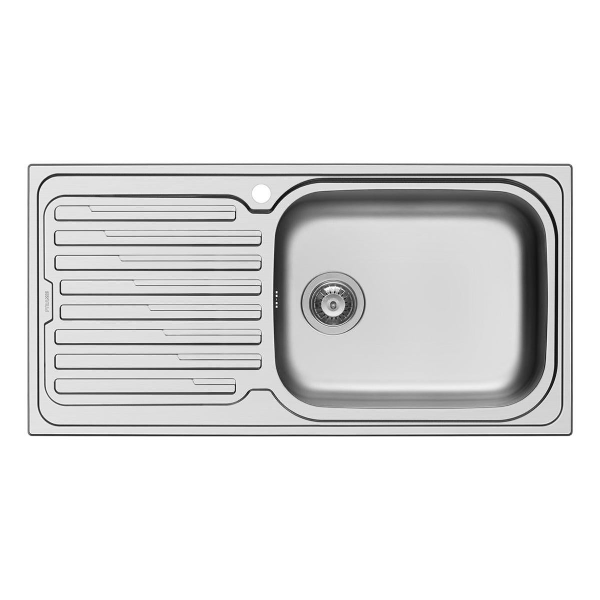 Lavello integrato 1 vasca con gocciolatoio PYRAMIS Amaltia Plus 100 x ...