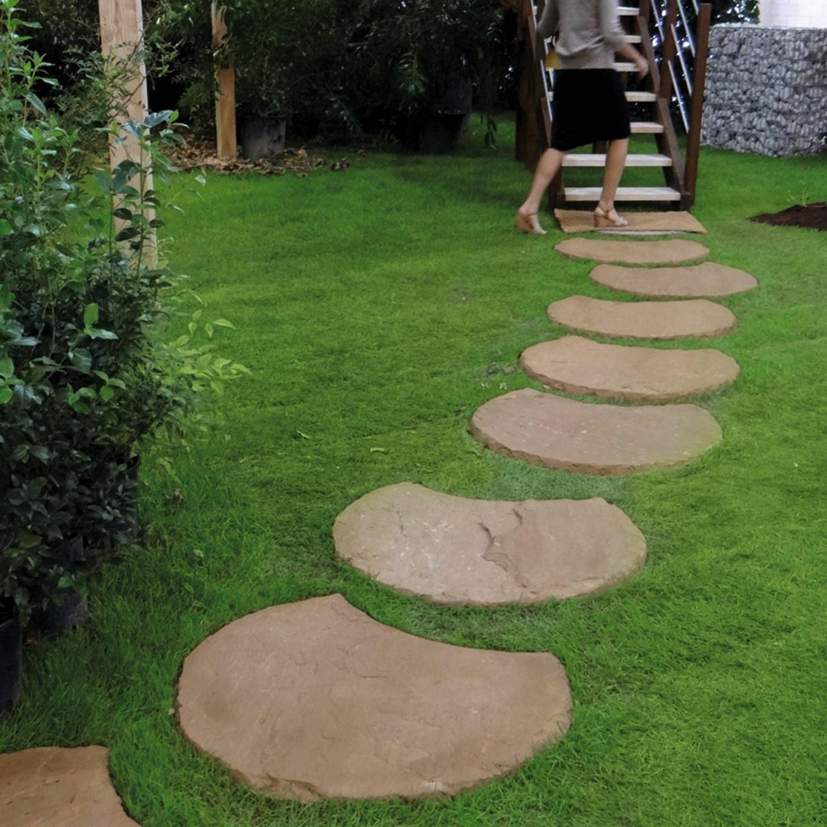 Passo giapponese in ardesia Ø 40 cm ocra | Leroy Merlin