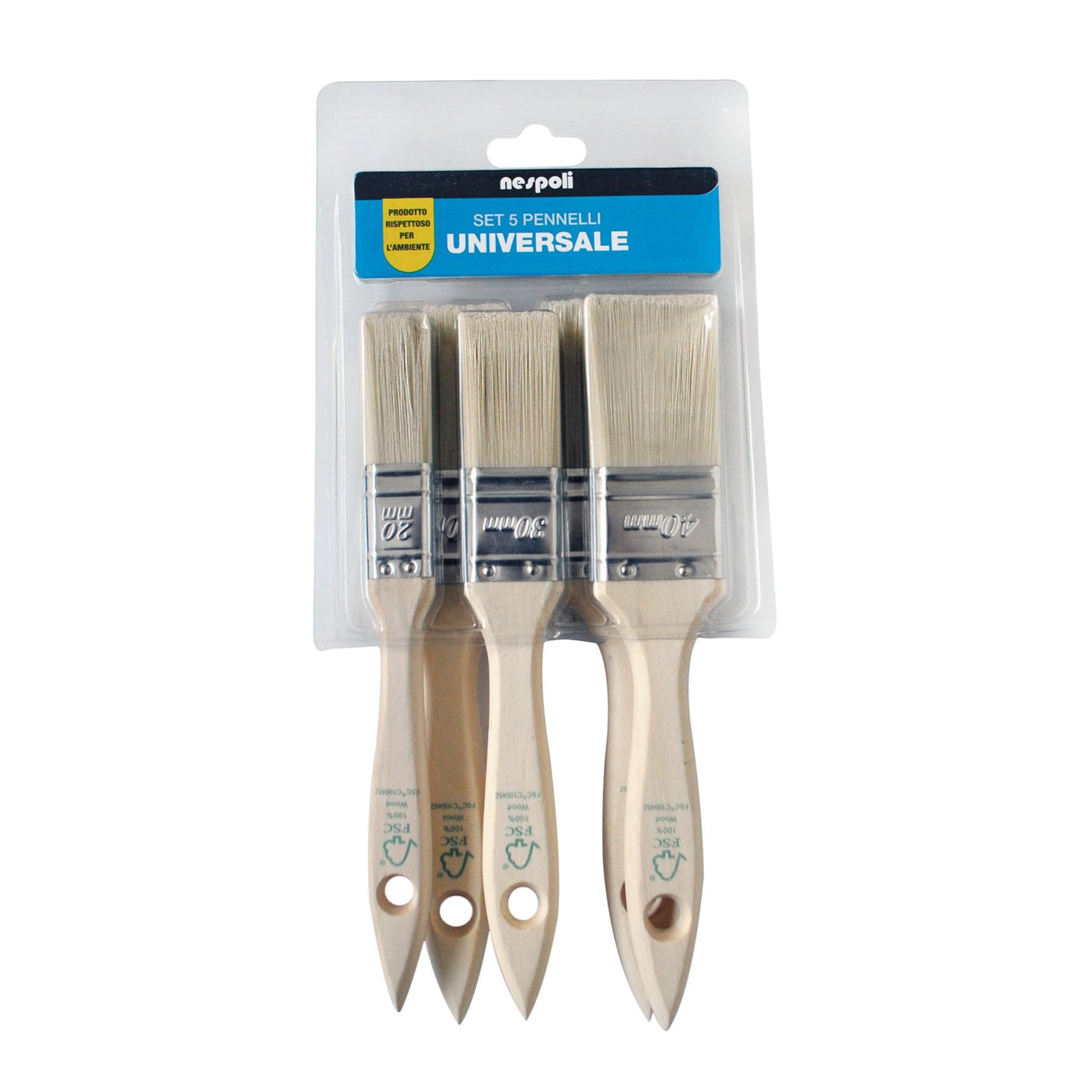 Set pennelli NESPOLI Piatti 5 pezzi 50 mm | Leroy Merlin