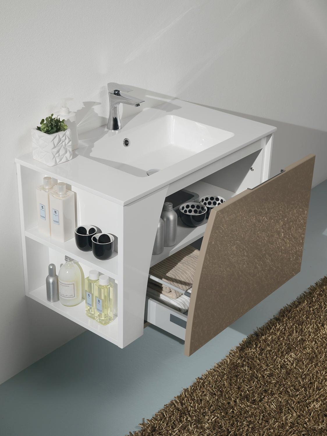 Base per mobile bagnoSoft 1 cassetto L 78 x P 45.5 x H 50 cm bianco e ...