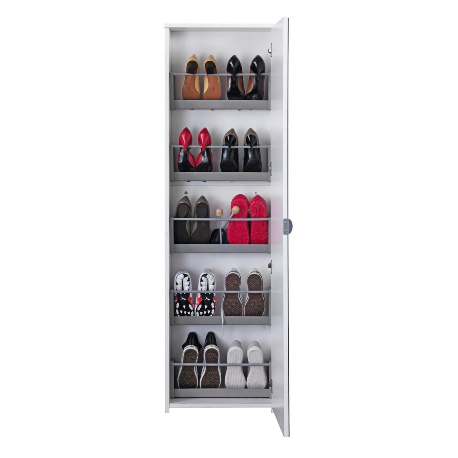 Scarpiera a specchio 1 anta L 50 x H 178 x P 18 cm bianco | Leroy Merlin