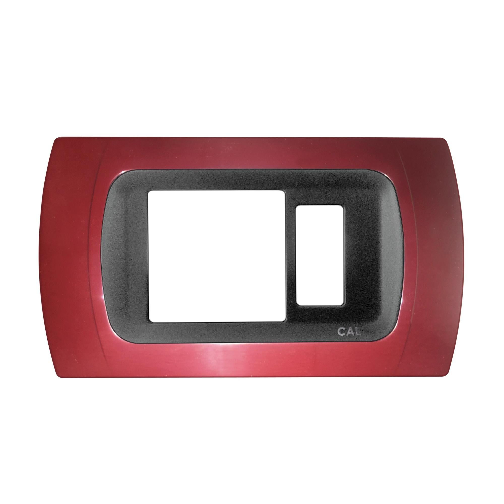 Placca CAL Magic 2 moduli rosso | Leroy Merlin