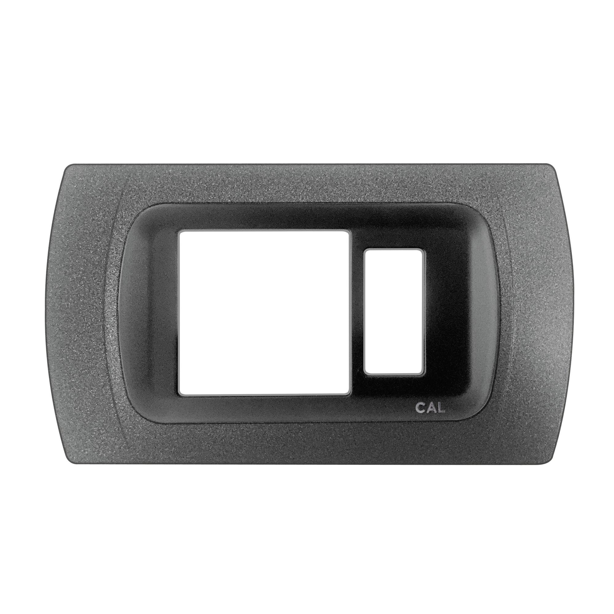 Placca CAL Magic 2 moduli grigio antracite | Leroy Merlin