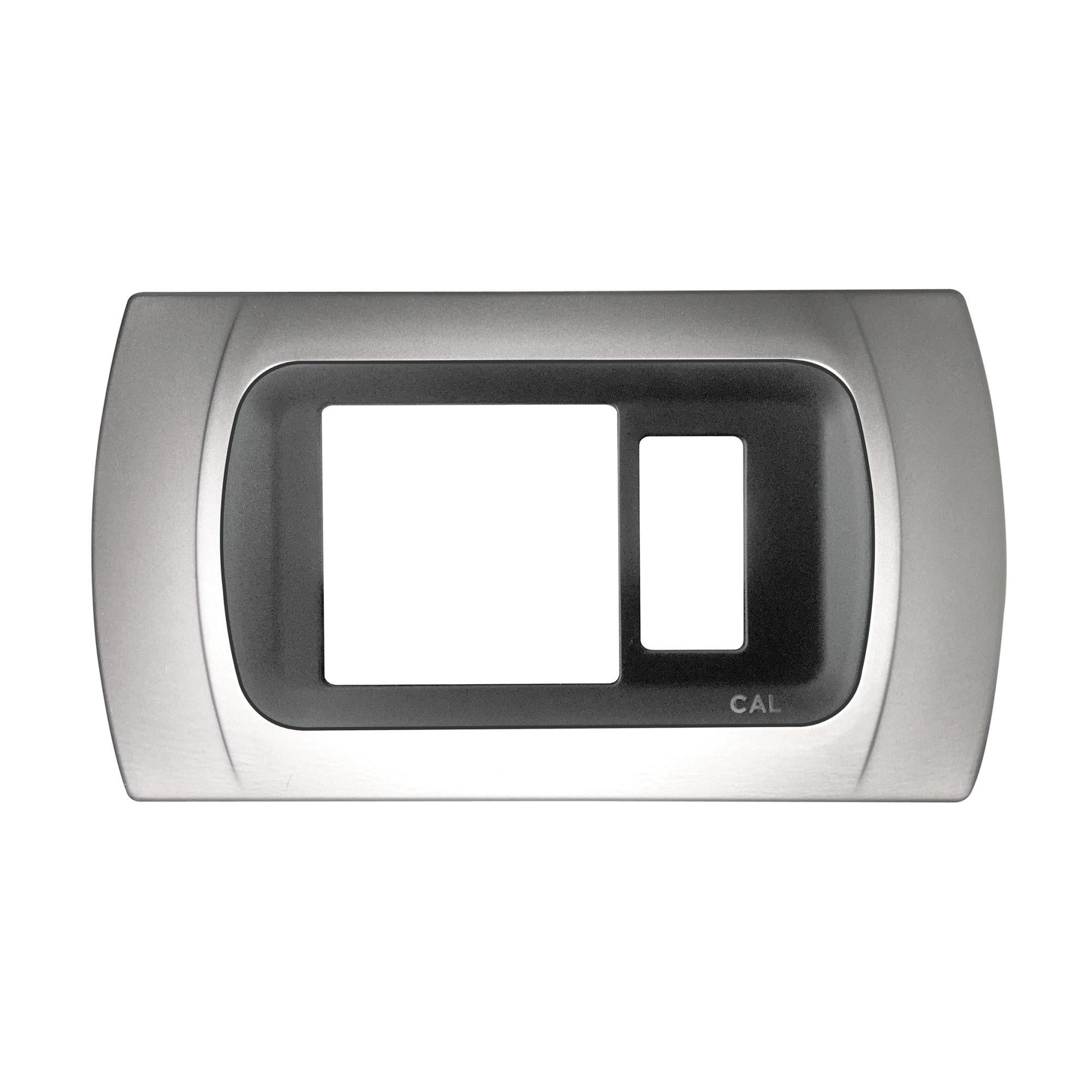Placca CAL Magic 2 moduli cromo opaco | Leroy Merlin