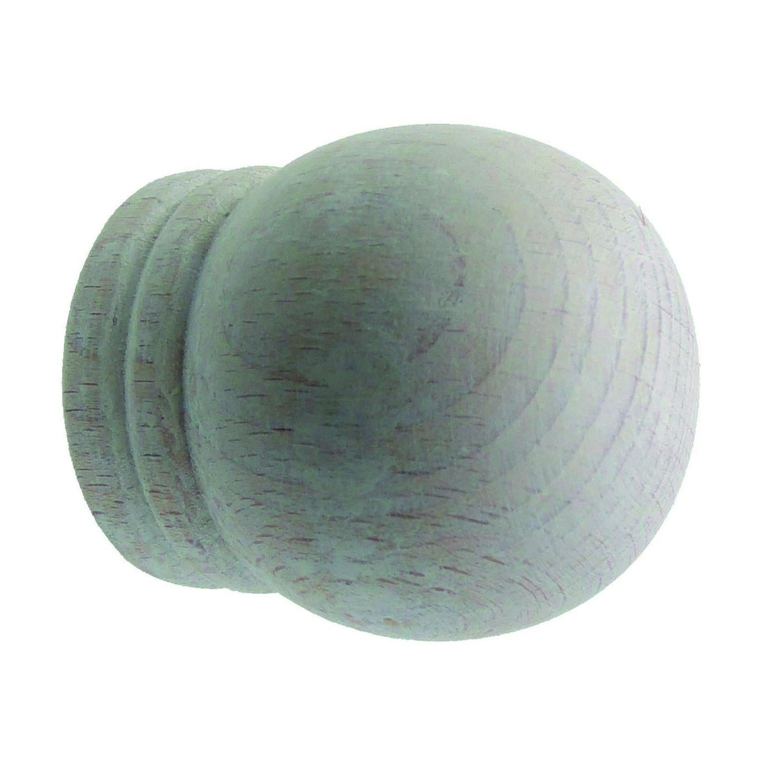 Finale per bastone Aspen sfera in legno decapato bianco Ø 28 mm, 2 ...