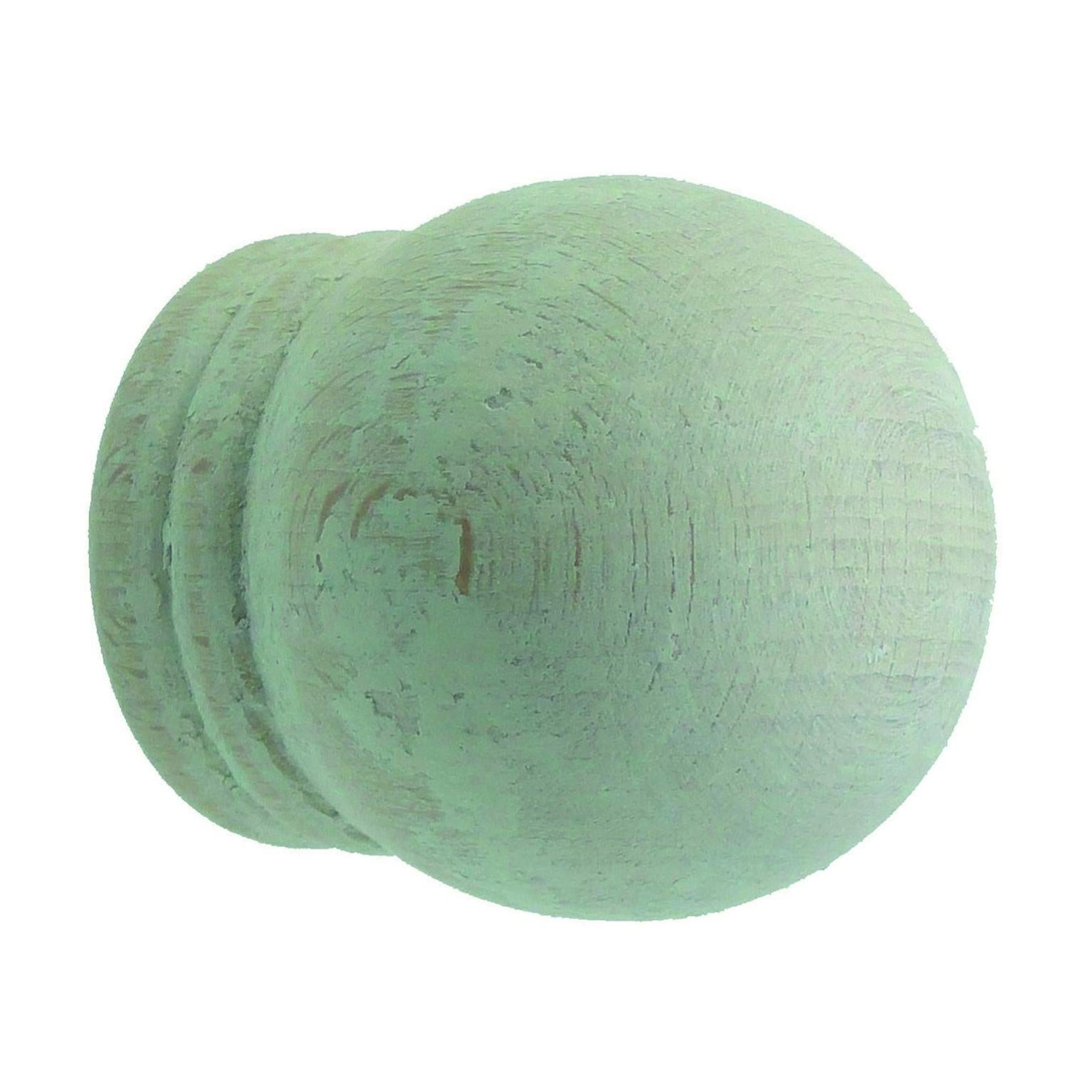 Finale per bastone Aspen sfera in legno decapato bianco Ø 35 mm, 2 ...