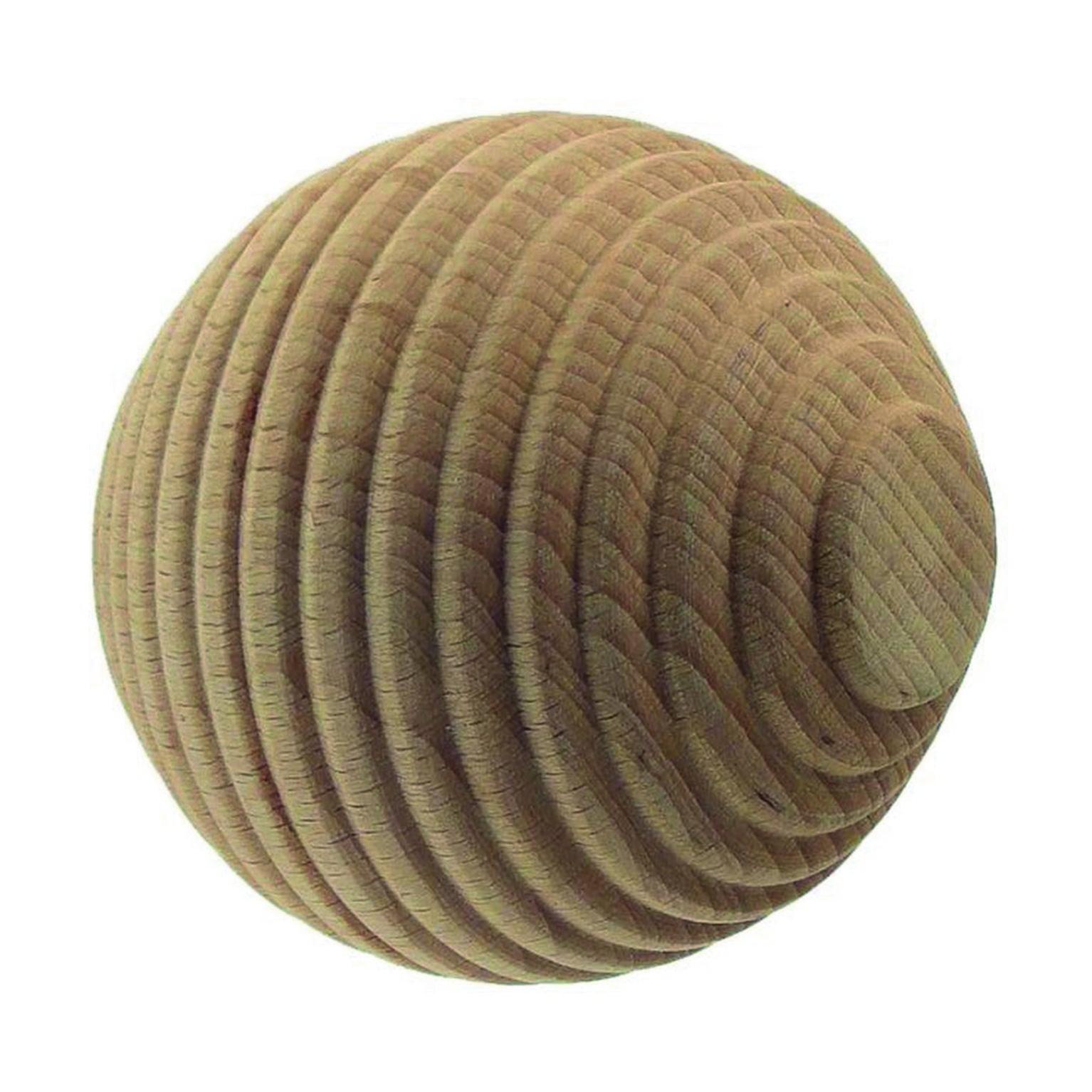 Finale per bastone MILORD Aosta pomolo in legno Ø28mm faggio grezzo 2 ...