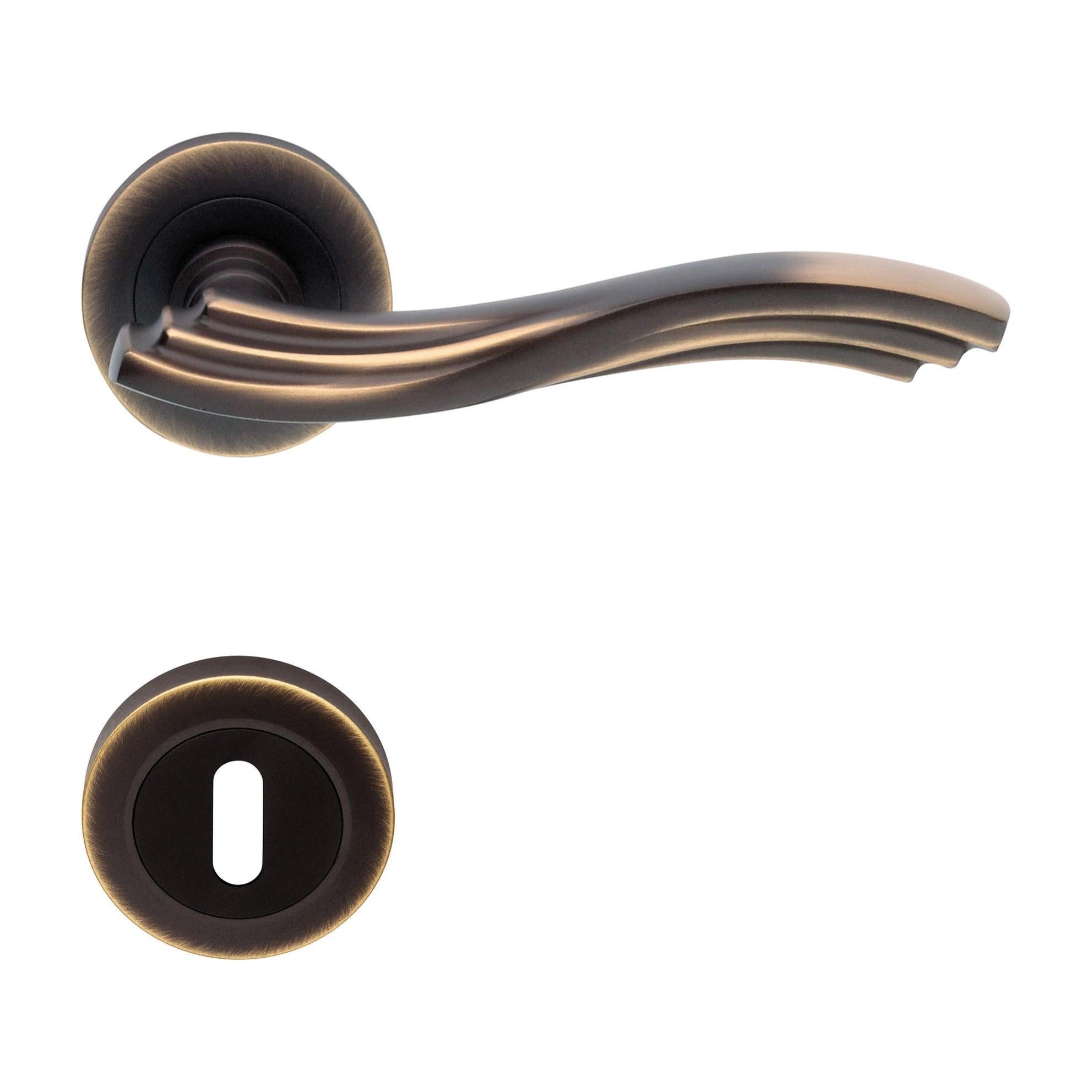 Maniglia con rosetta e bocchetta LINEA CALI' Marina in ottone bronzo ...