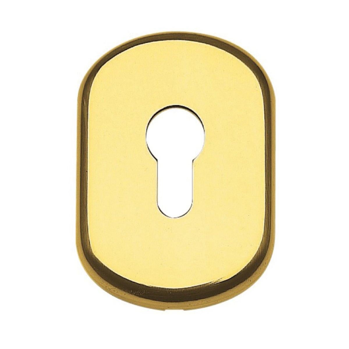 Bocchetta ovale yale in alluminio oro lucido | Leroy Merlin