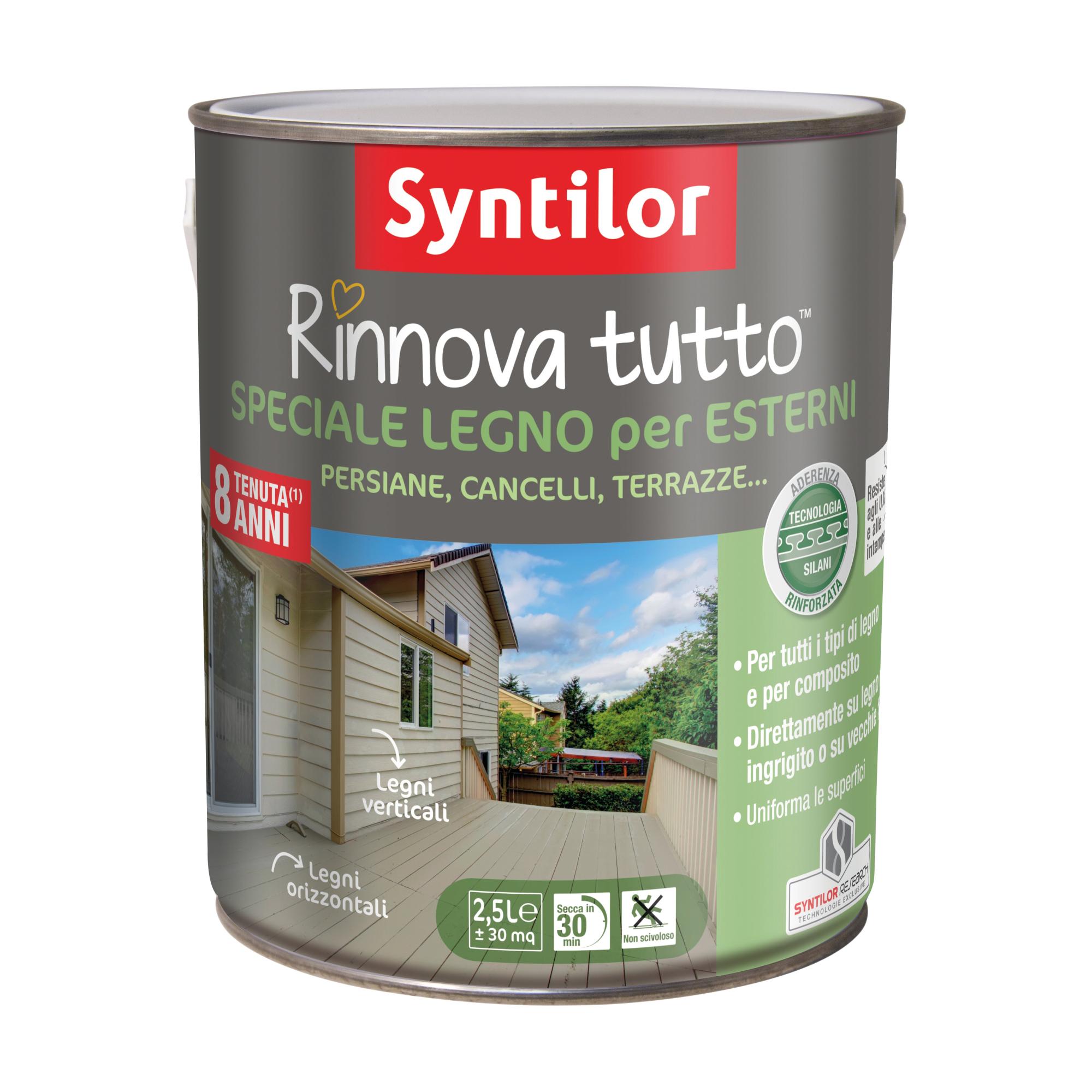 Smalto per legno da esterno base acqua SYNTILOR Rinnova Tutto bianco 2. ...