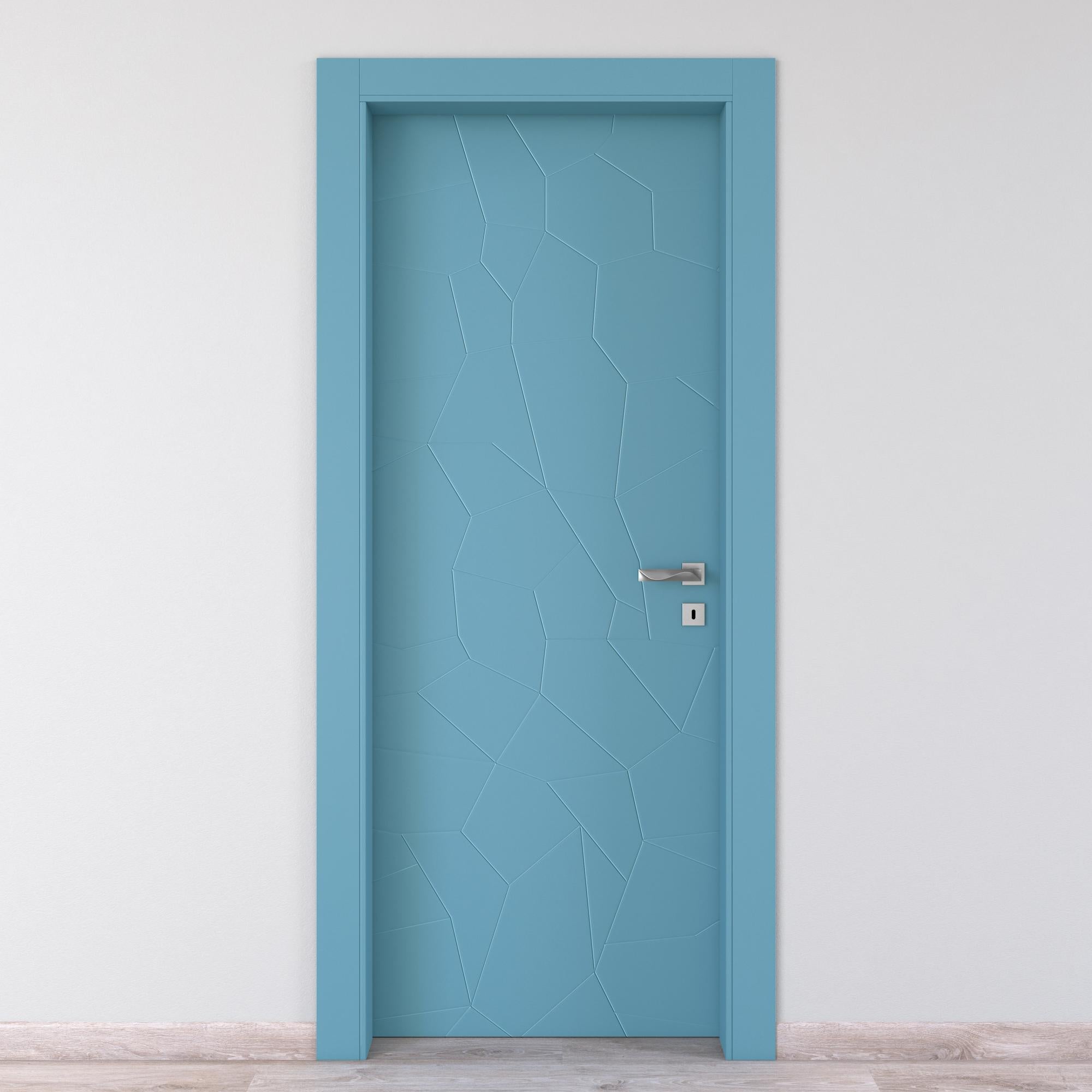 Porta battente The Thing blu L 90 x H 210 cm spingere a sinistra ...