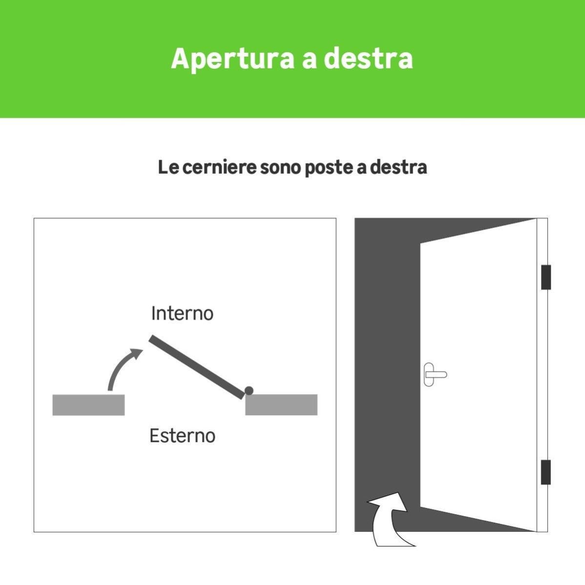 Porta battente Catbird avorio L 90 x H 210 cm spingere a destra | Leroy ...