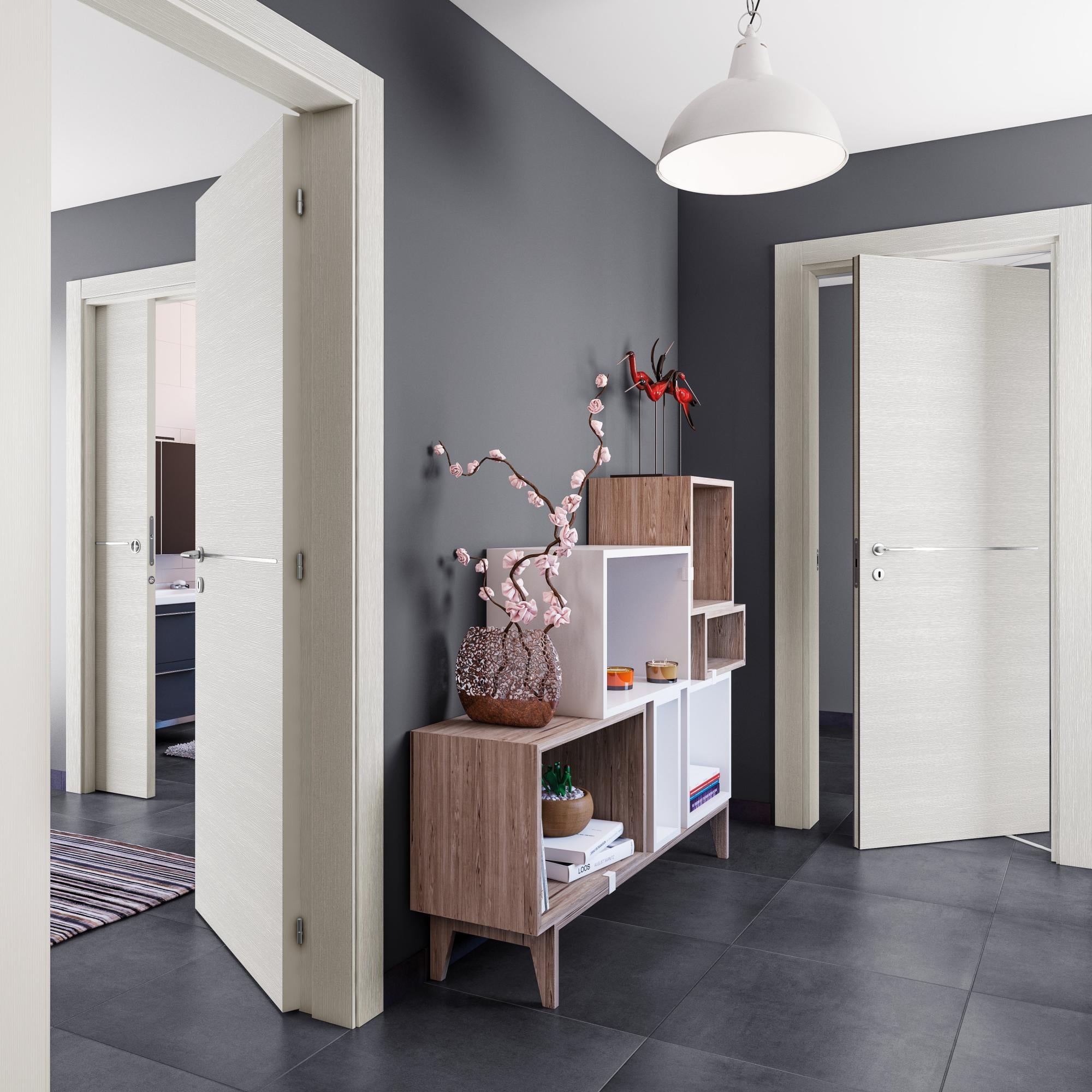 Porta battente Hollow bianco matrix L 90 x H 210 cm destra | Leroy Merlin