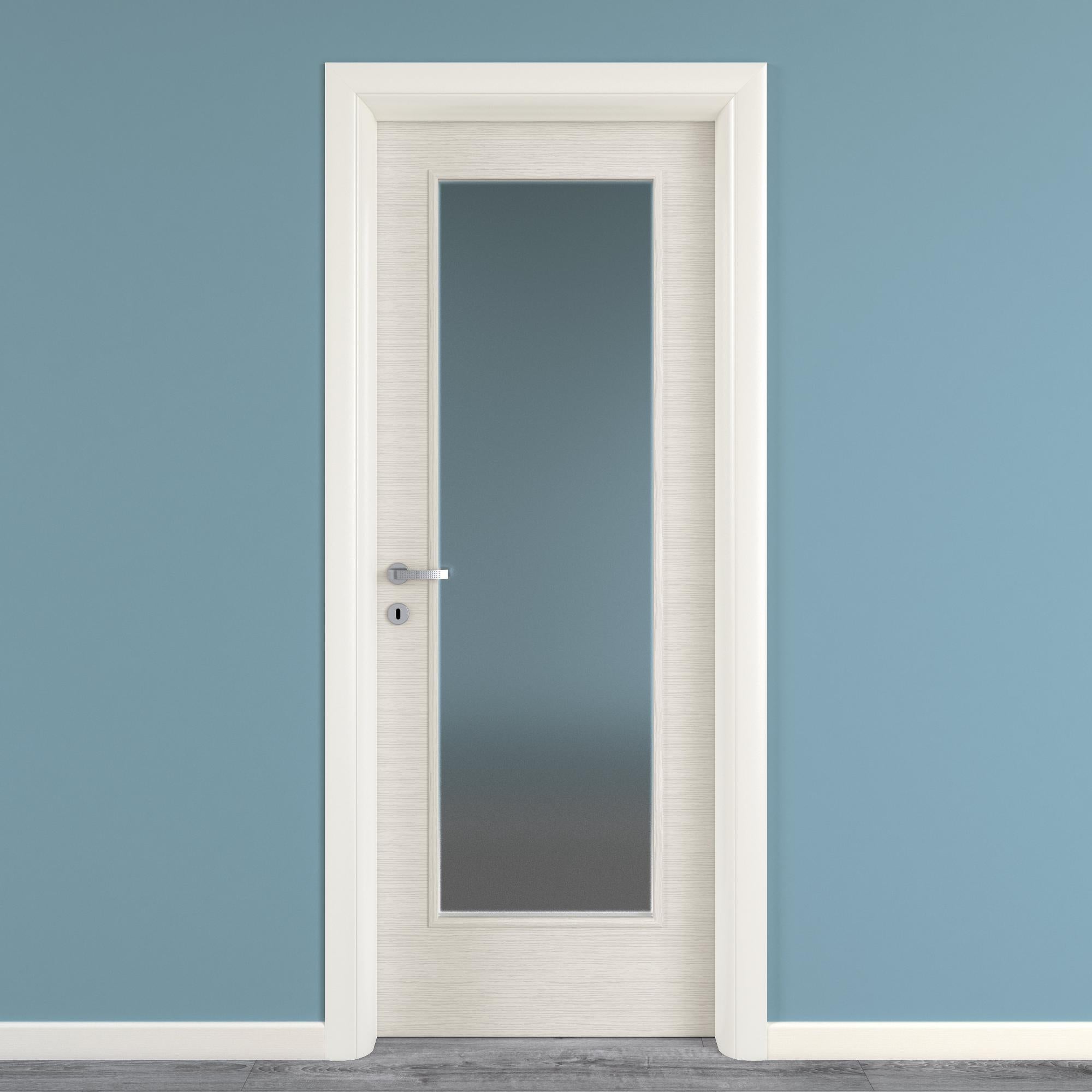 Porta battente Touch Vetrata (vetro non incluso) bianco matrix L 90 x H ...