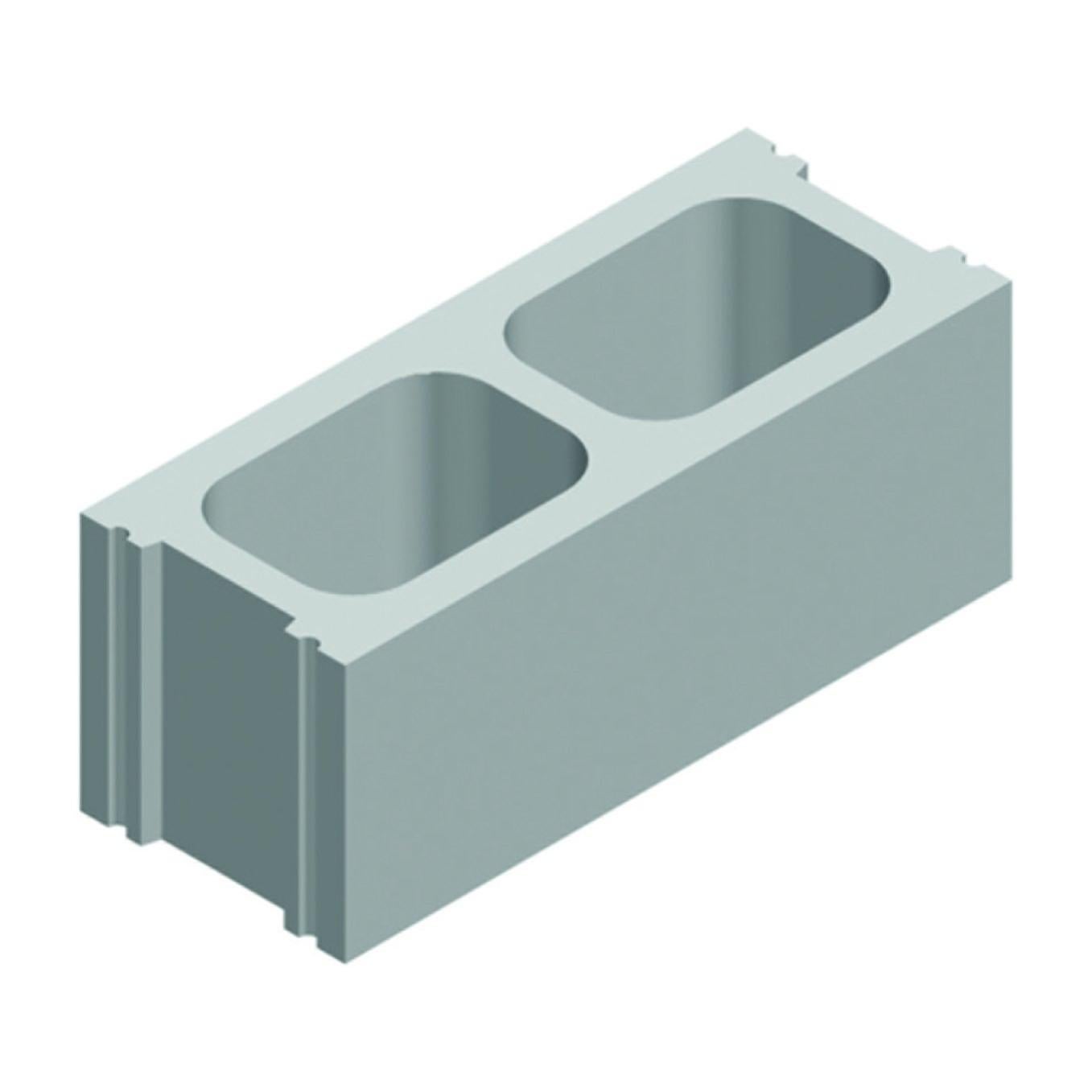 Blocco forato con 2 fori L 20 x H 20 x Sp 20 cm | Leroy Merlin
