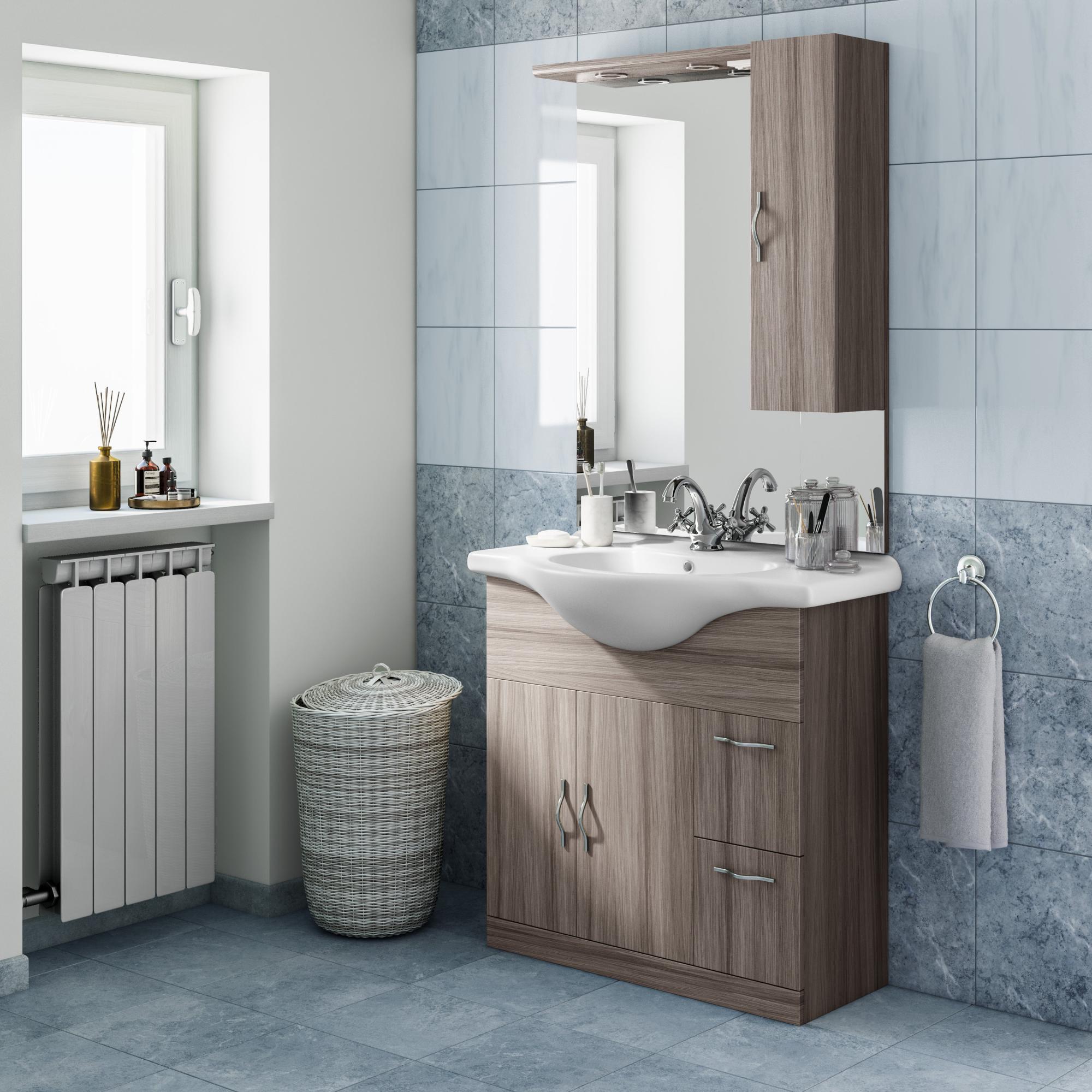 Mobile bagno Blanca larice L 85 x P 120 H 220 cm | Leroy Merlin