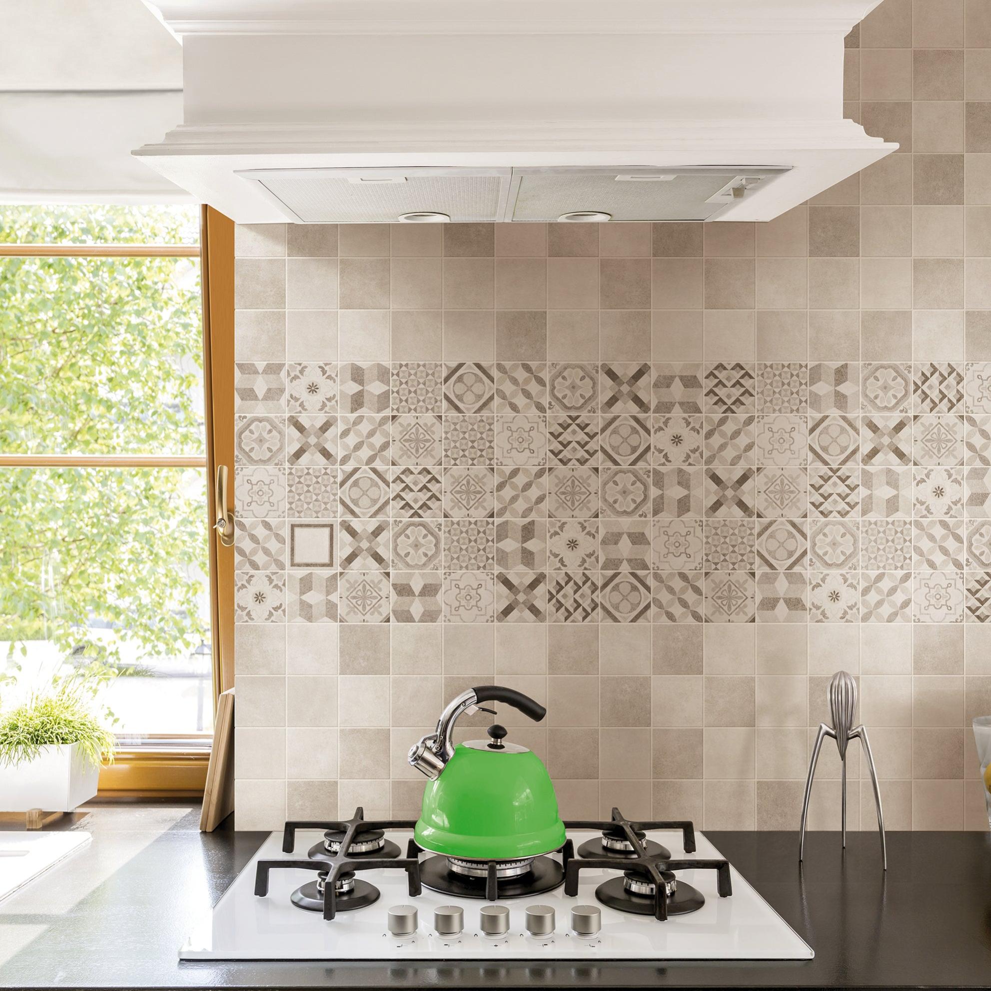 Gres porcellanato Cement per interno, 10x10 cm sp. 8 mm effetto cemento ...