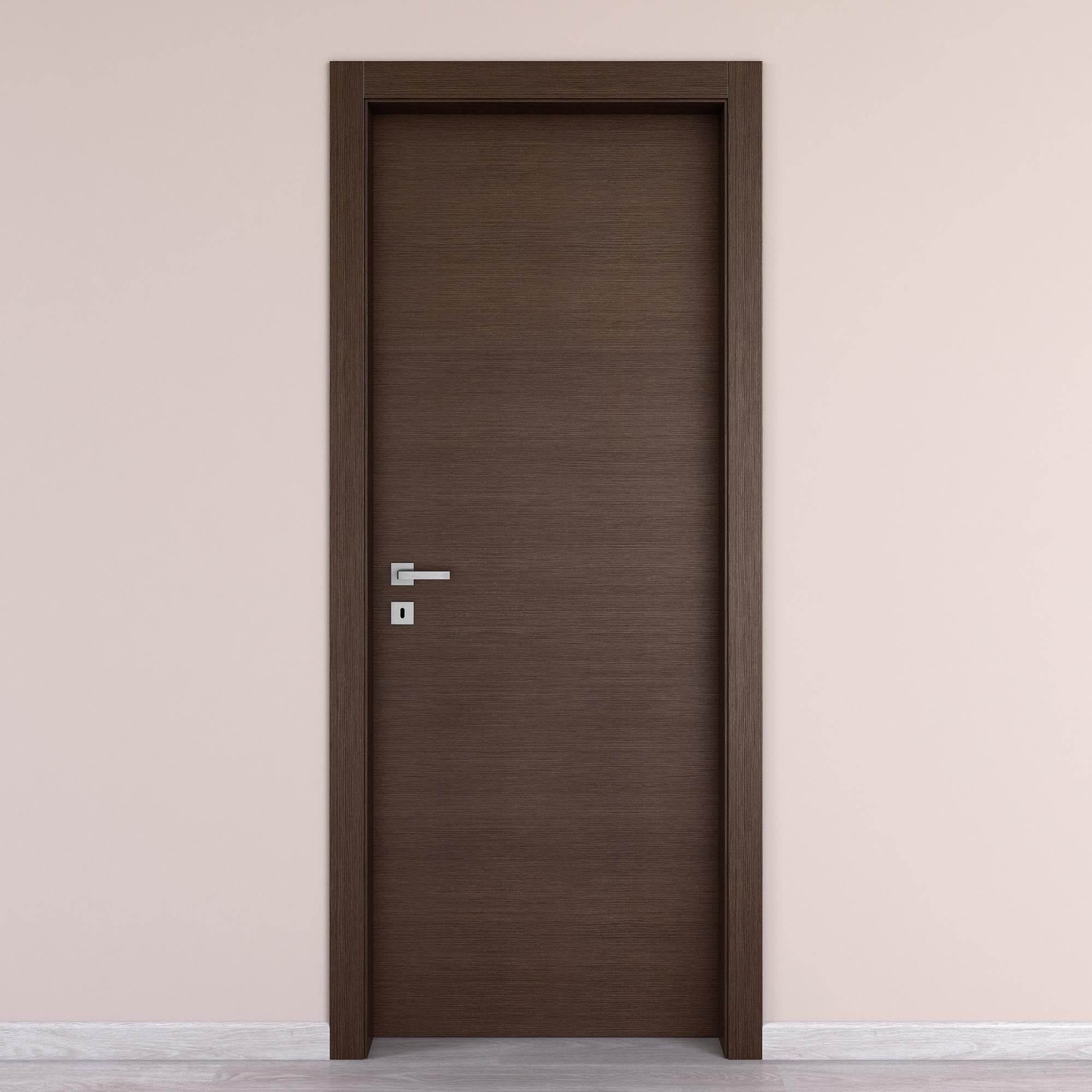 Porta battente Timber wengé L 80 x H 210 cm reversibile | Leroy Merlin