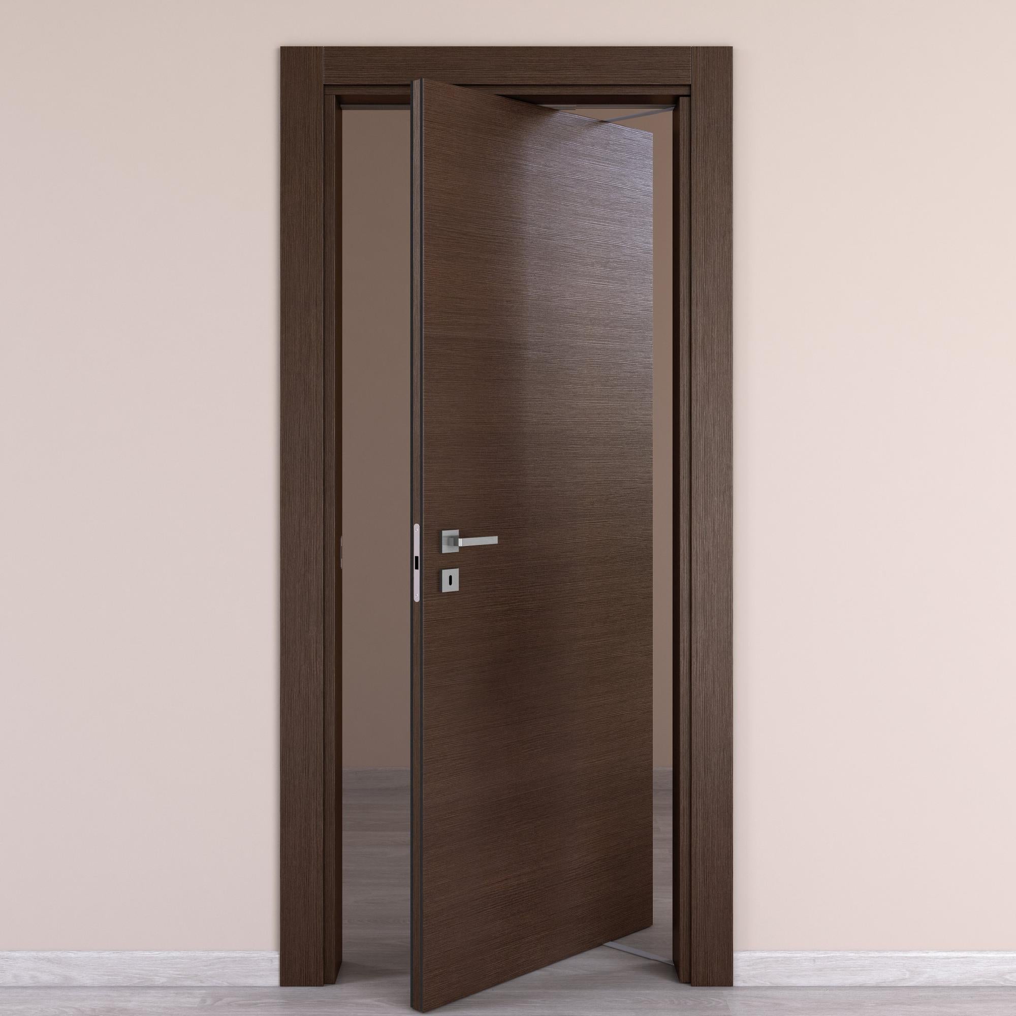 Porta con telaio Timber noce scuro L 80 x H 210 cm destra | Leroy Merlin