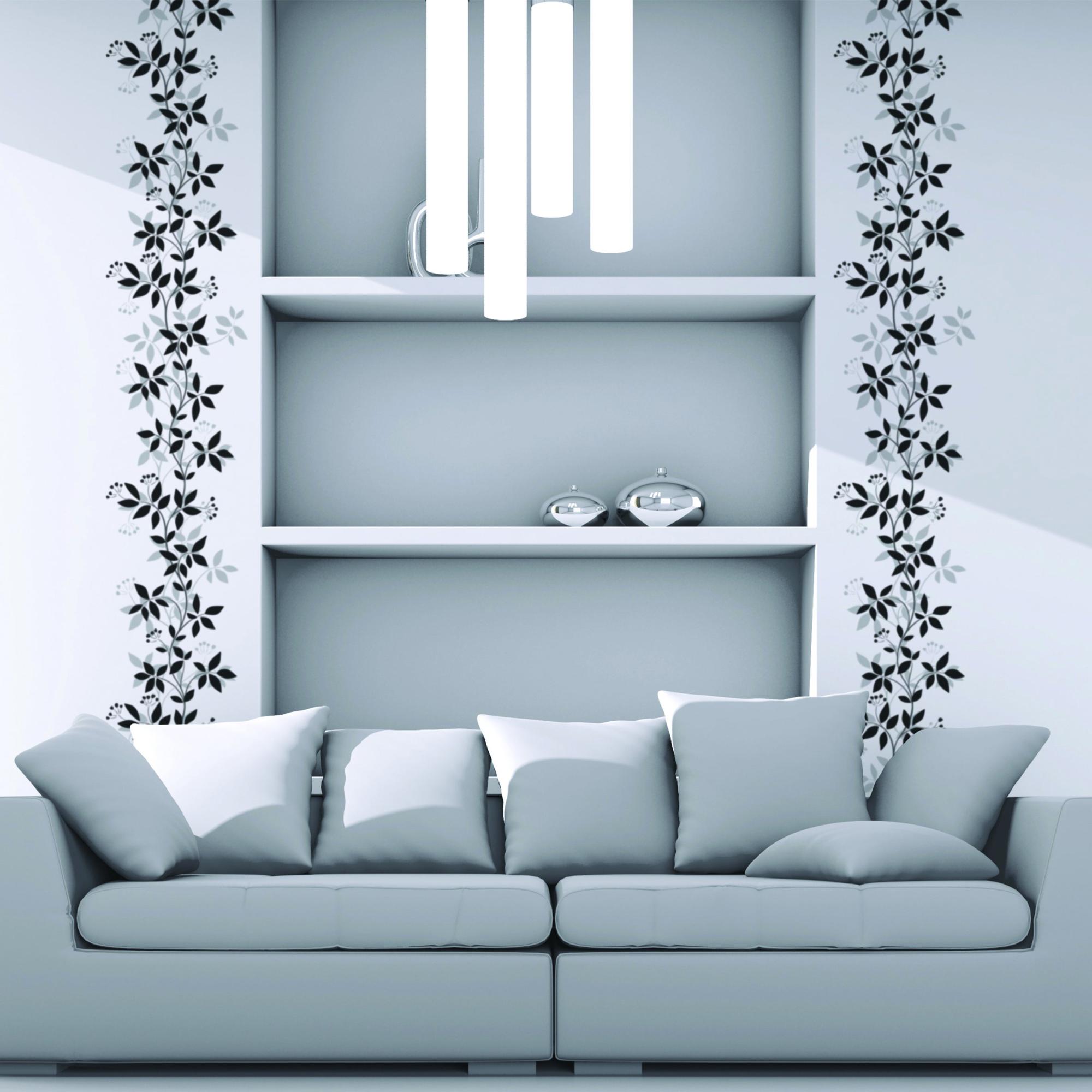 Sticker roll decor 198x30 cm bianco,nero | Leroy Merlin