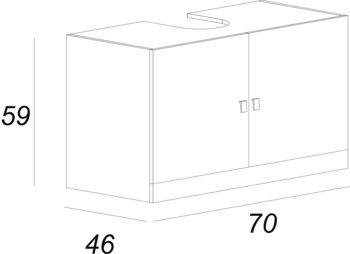 Copri colonna Ded in mdf bianco 2 ante L 70 x H 58 x P 46 cm | Leroy Merlin