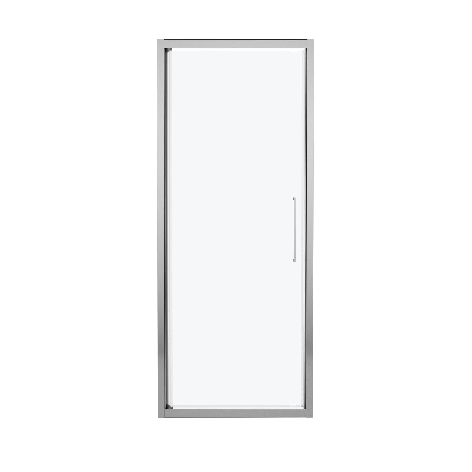 Porta doccia battente Record 76 cm, H 195 cm in vetro, spessore 6 mm ...