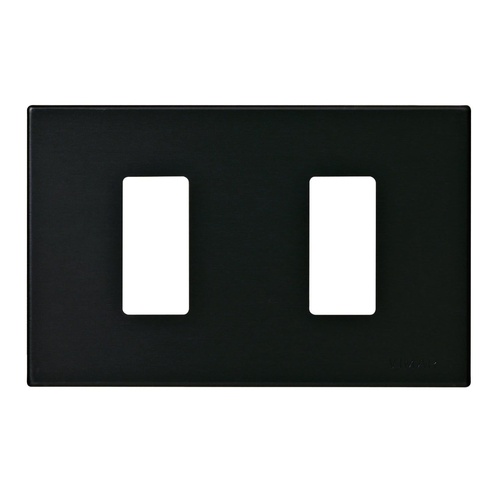 Placca VIMAR 8000 2 moduli nero | Leroy Merlin