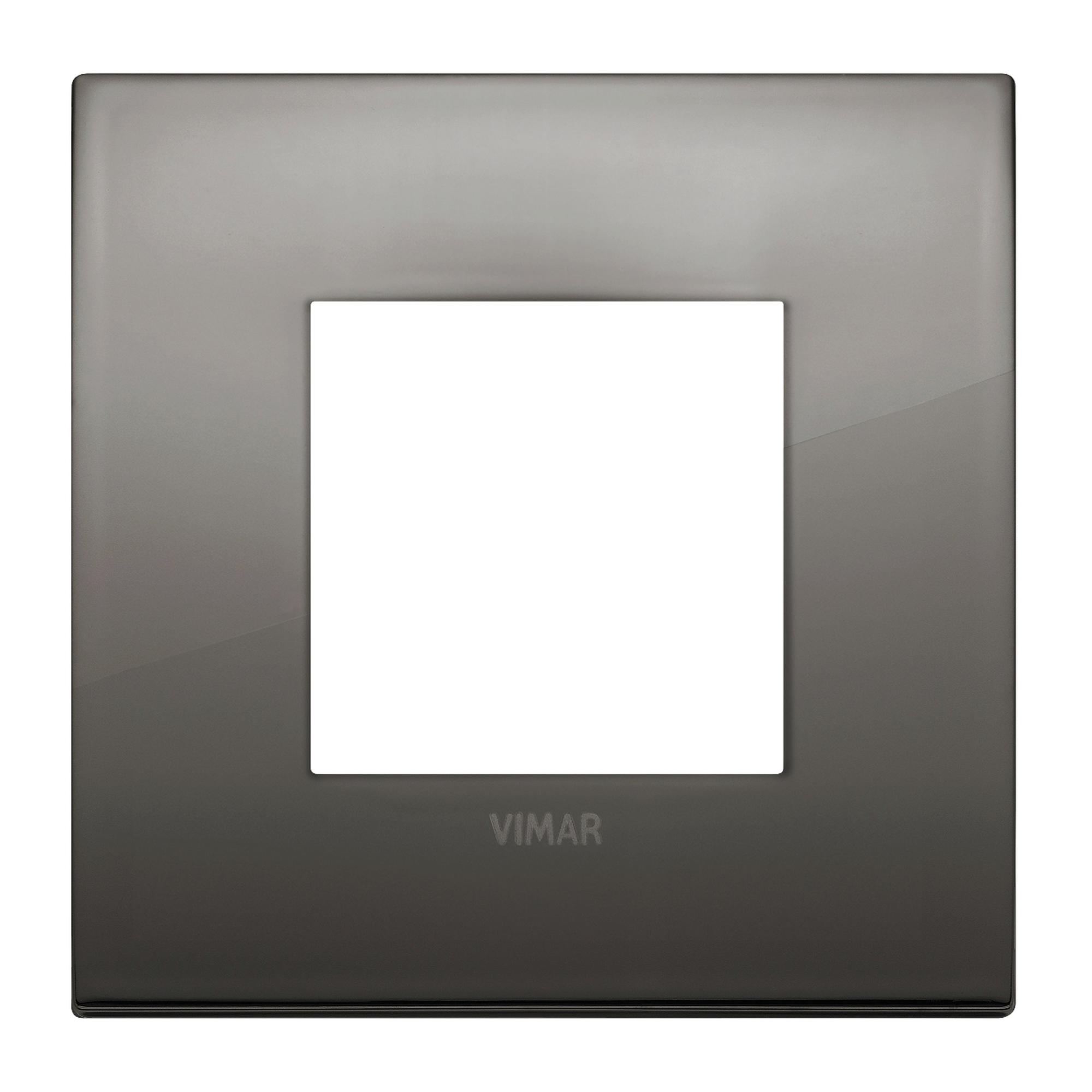 Placca VIMAR Arké 2 moduli cromo nero | Leroy Merlin